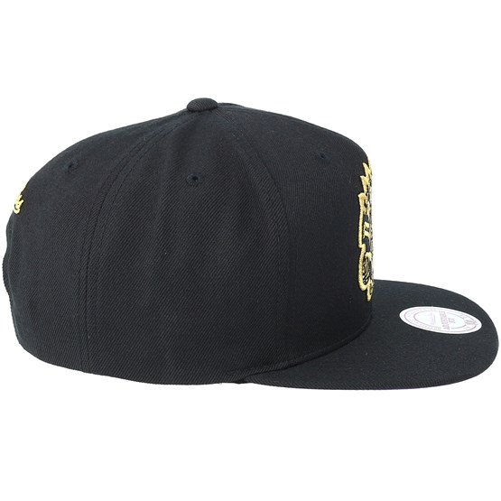 Toronto Raptors Black & Gold Metallic Black Snapback - Mitchell & Ness ...