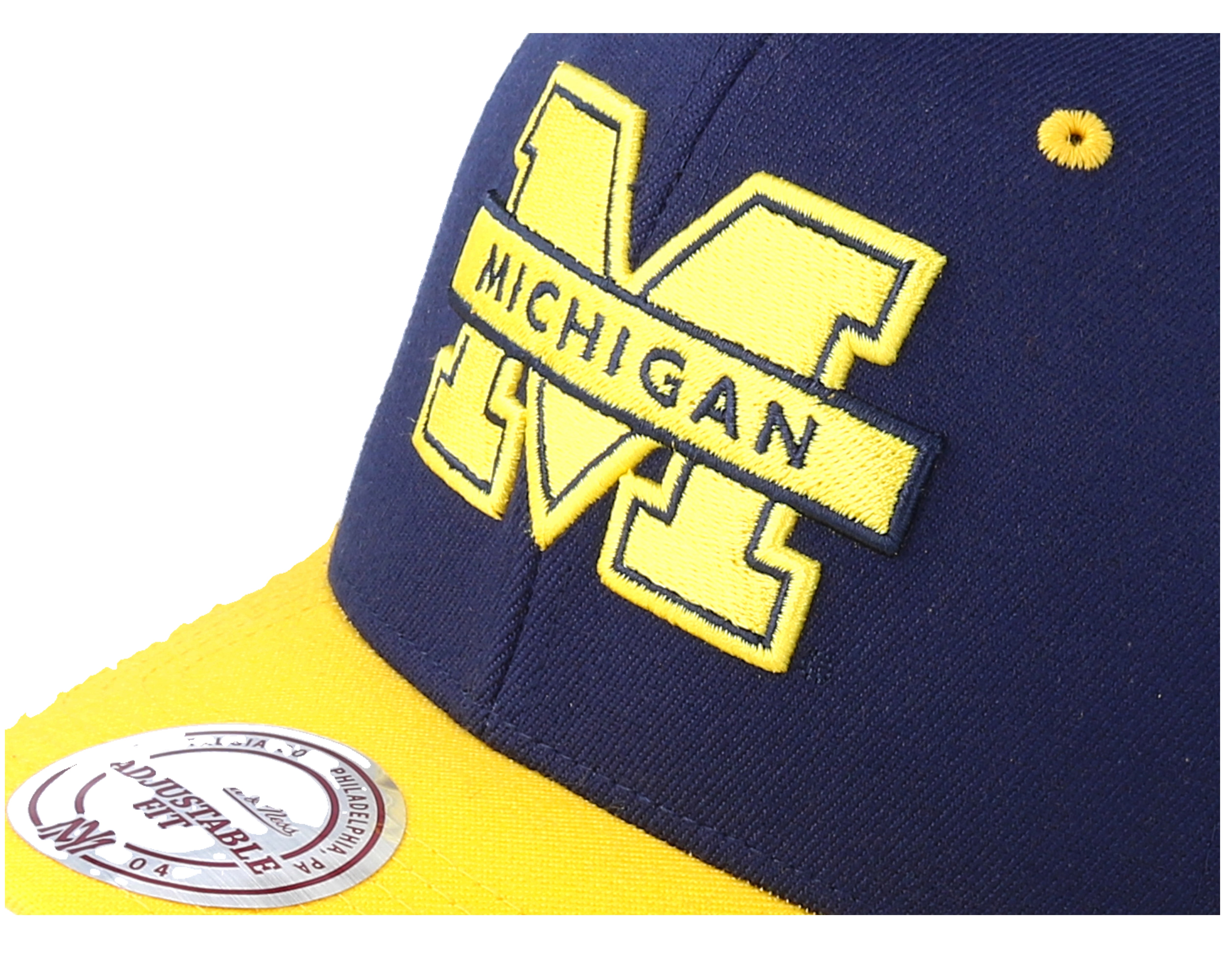 Michigan Wolverines Team Logo 2-Tone 110 Black Adjustable - Mitchell ...