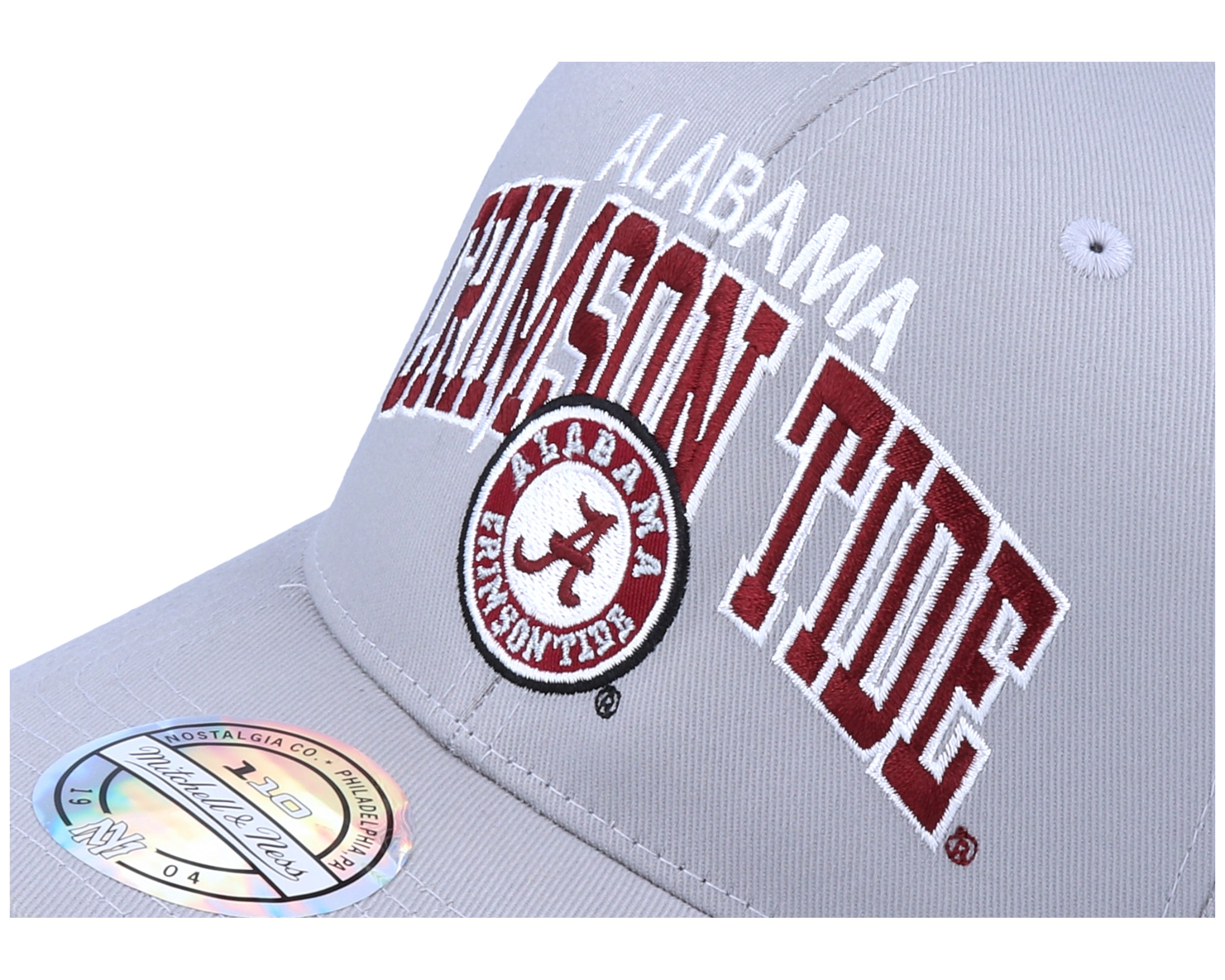 Alabama Crimson Tide Team Arch Grey 110 Adjustable - Mitchell & Ness ...