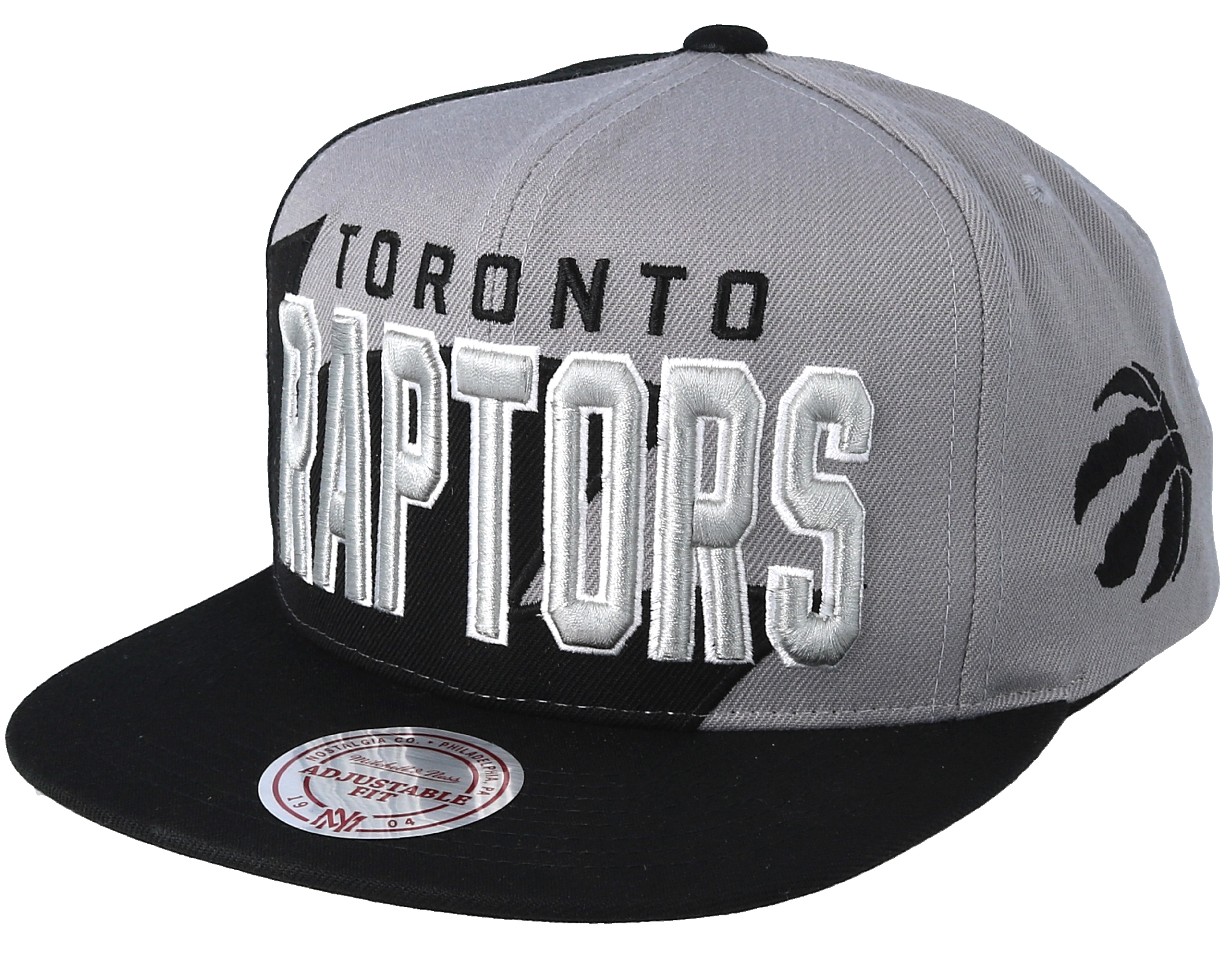 Toronto Raptors Shark Tooth Grey/Black Snapback - Mitchell & Ness caps ...
