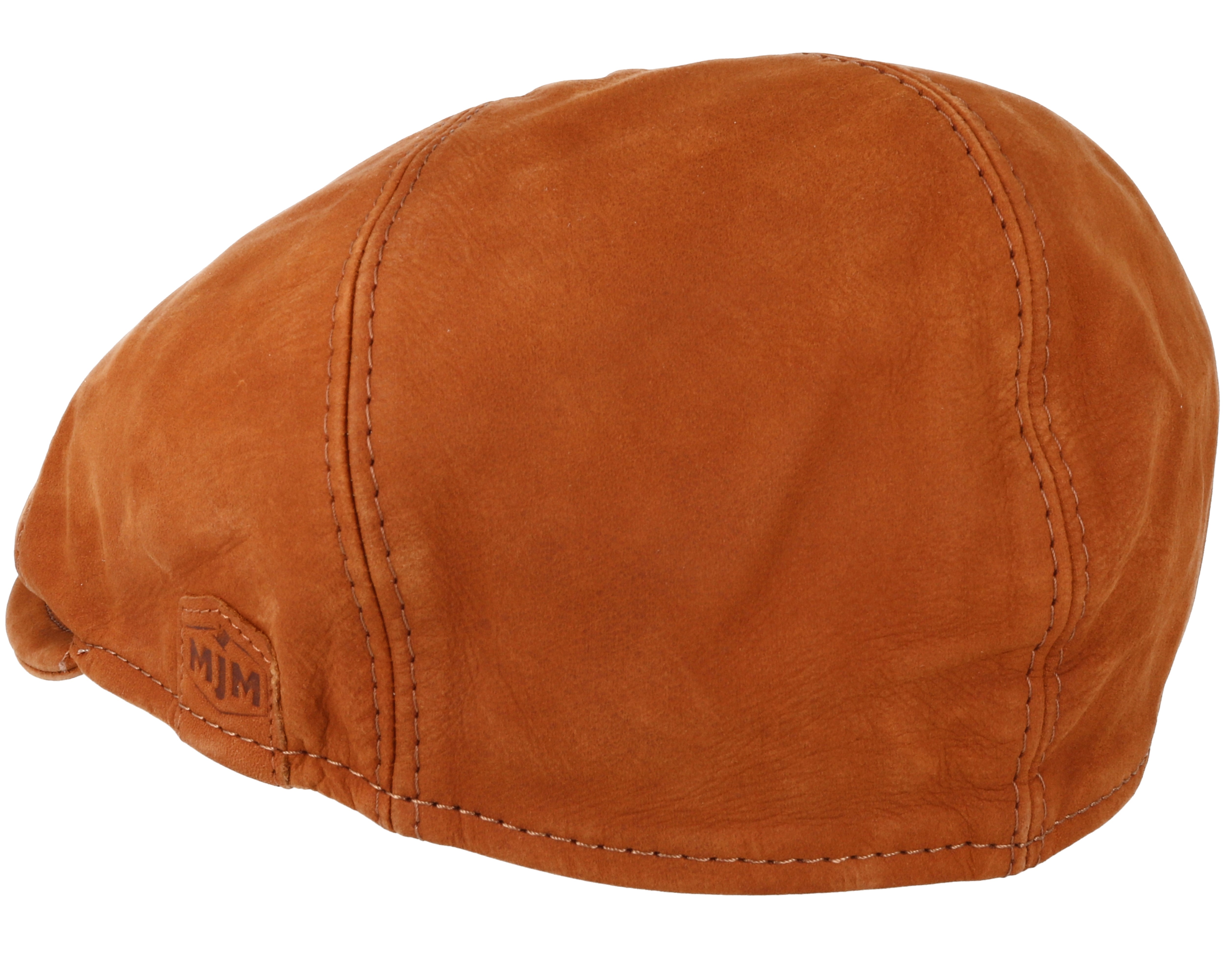 Rebel Nappa Wax Cognac Brown Flat Cap - MJM Hats caps - Hatstoreworld.com