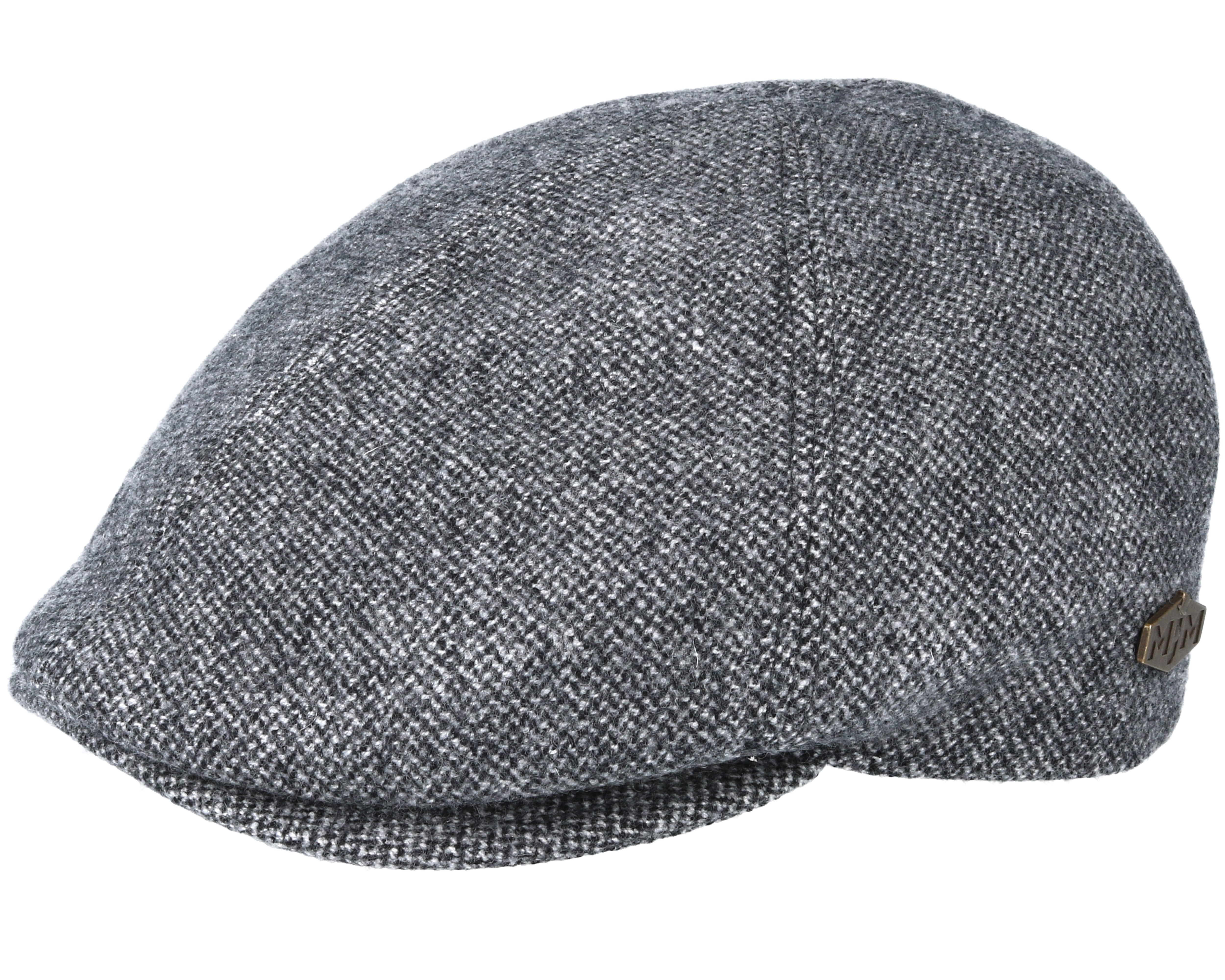 Broker 100% Eco Merino Wool Grey Flat Cap - MJM Hats caps ...