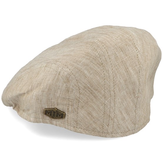 Maddy Eco Linen Beige Flat Cap - MJM Hats caps - Hatstoreworld.com