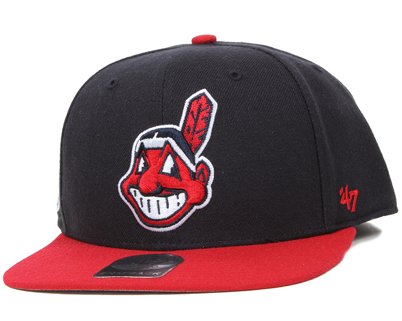 Cleveland Indians Sure Shot 2 Tone Navy/Red Snapback - 47 Brand caps ...