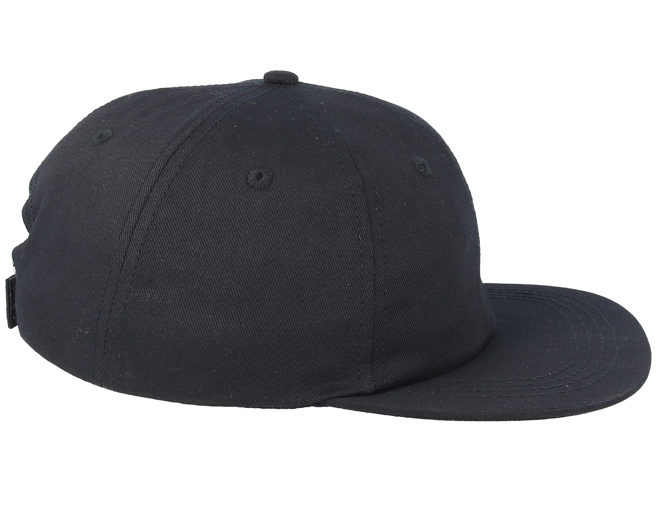 Hans Tilted Logo Black Strapback - WeSC caps - Hatstoreworld.com