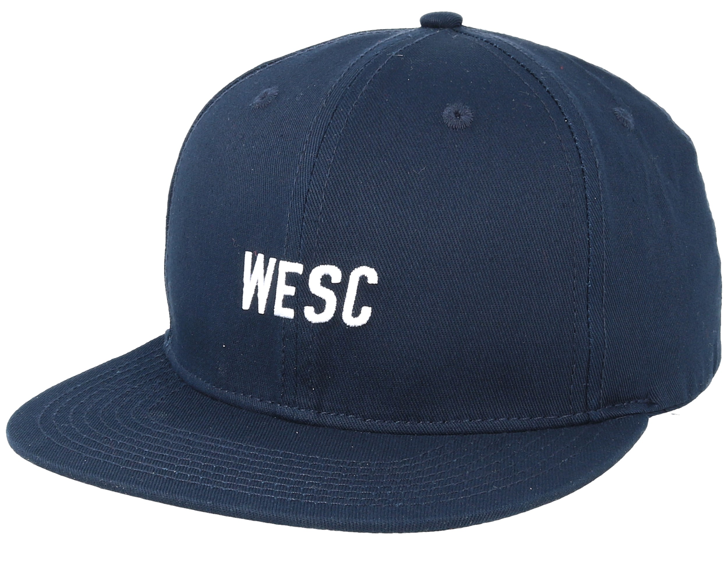 Tilted Logo Navy Blazer Snapback - WeSC caps - Hatstoreworld.com