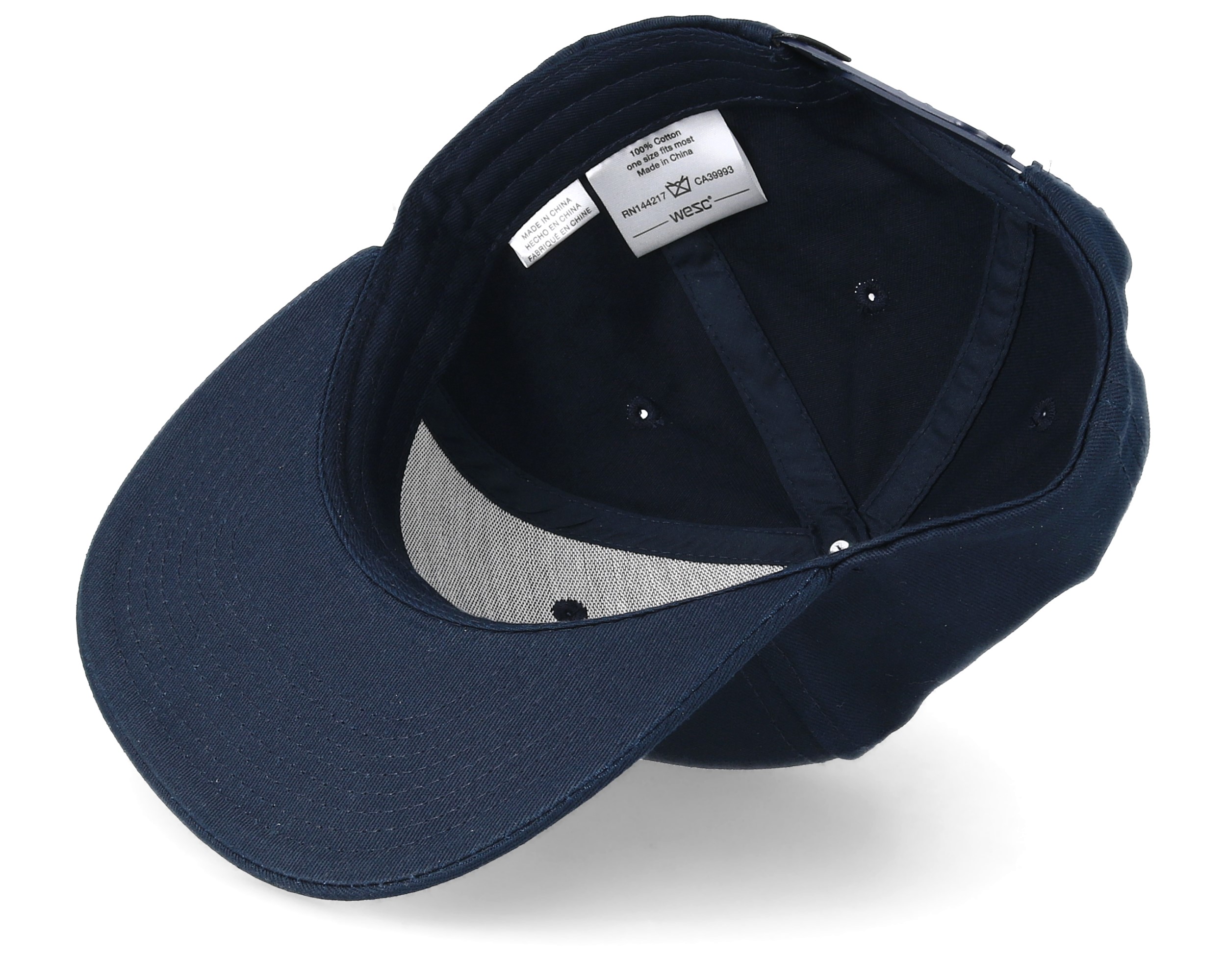 Tilted Logo Navy Blazer Snapback - WeSC caps - Hatstoreworld.com