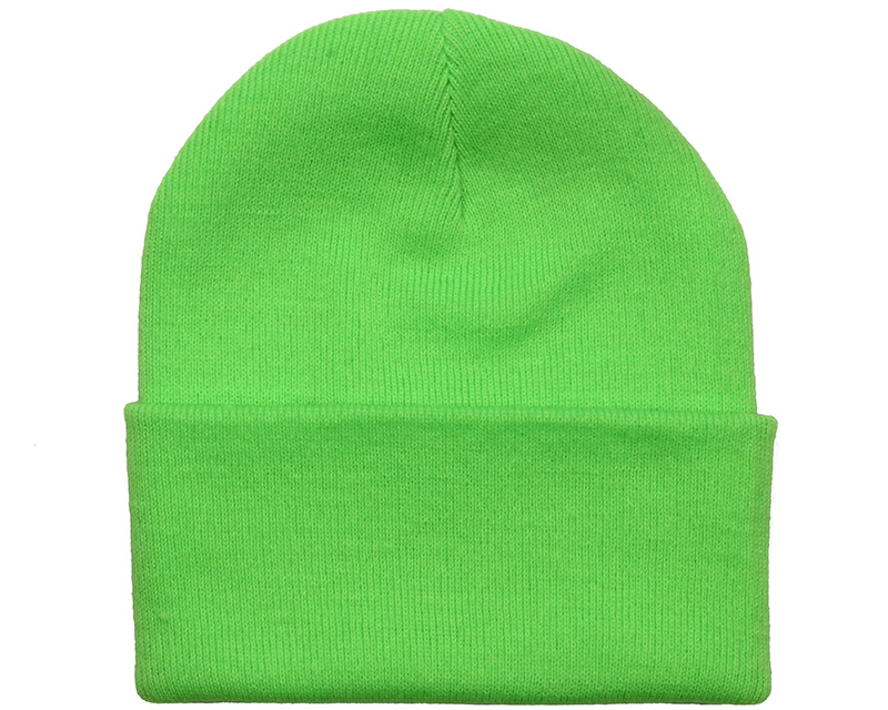 Fluorescent Green Beanie Beanie Basic Beanies