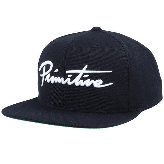 Nuevo Script Black/White Snapback - Primitive Apparel caps ...