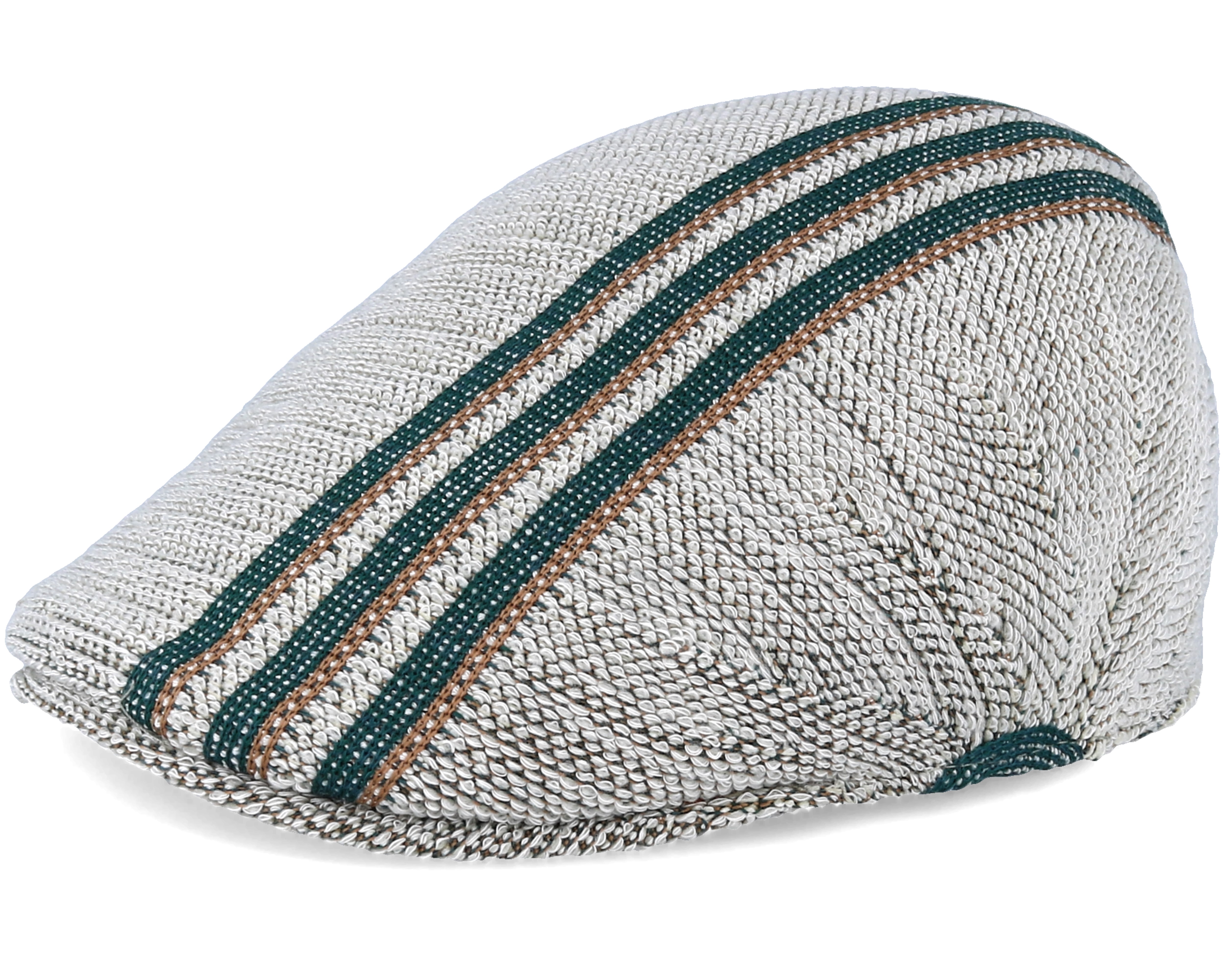 Travel Stripe 507 Natural Flat Cap - Kangol caps | Hatstore.co.uk