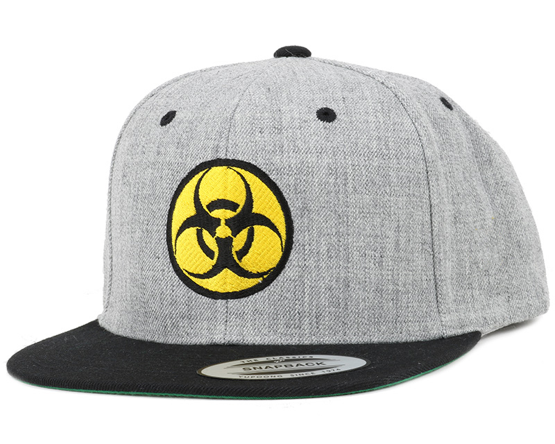 Biohazard Grey/Yellow Snapback - Iconic caps - Hatstoreworld.com