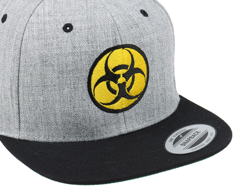 Biohazard Grey/Yellow Snapback - Iconic caps - Hatstoreworld.com