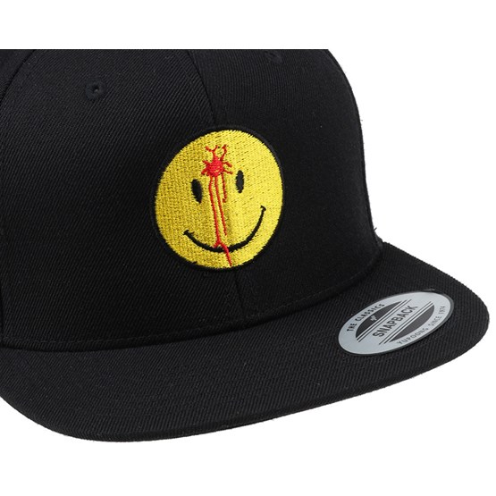 Smiley Headshot Black/Yellow Snapback - Iconic caps - Hatstoreworld.com