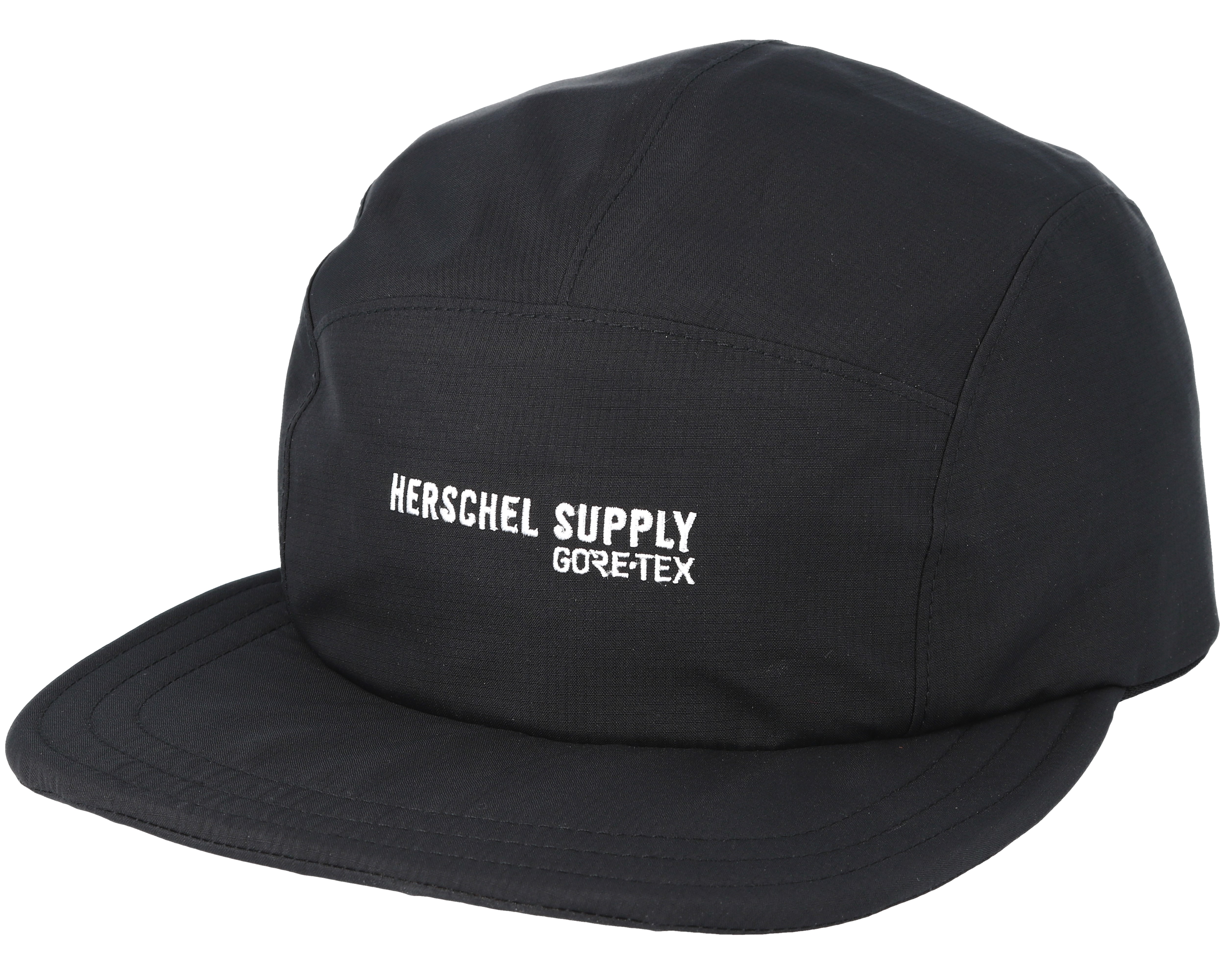 Glendale 5 Panel Black Snapback - Herschel caps - Hatstoreworld.com