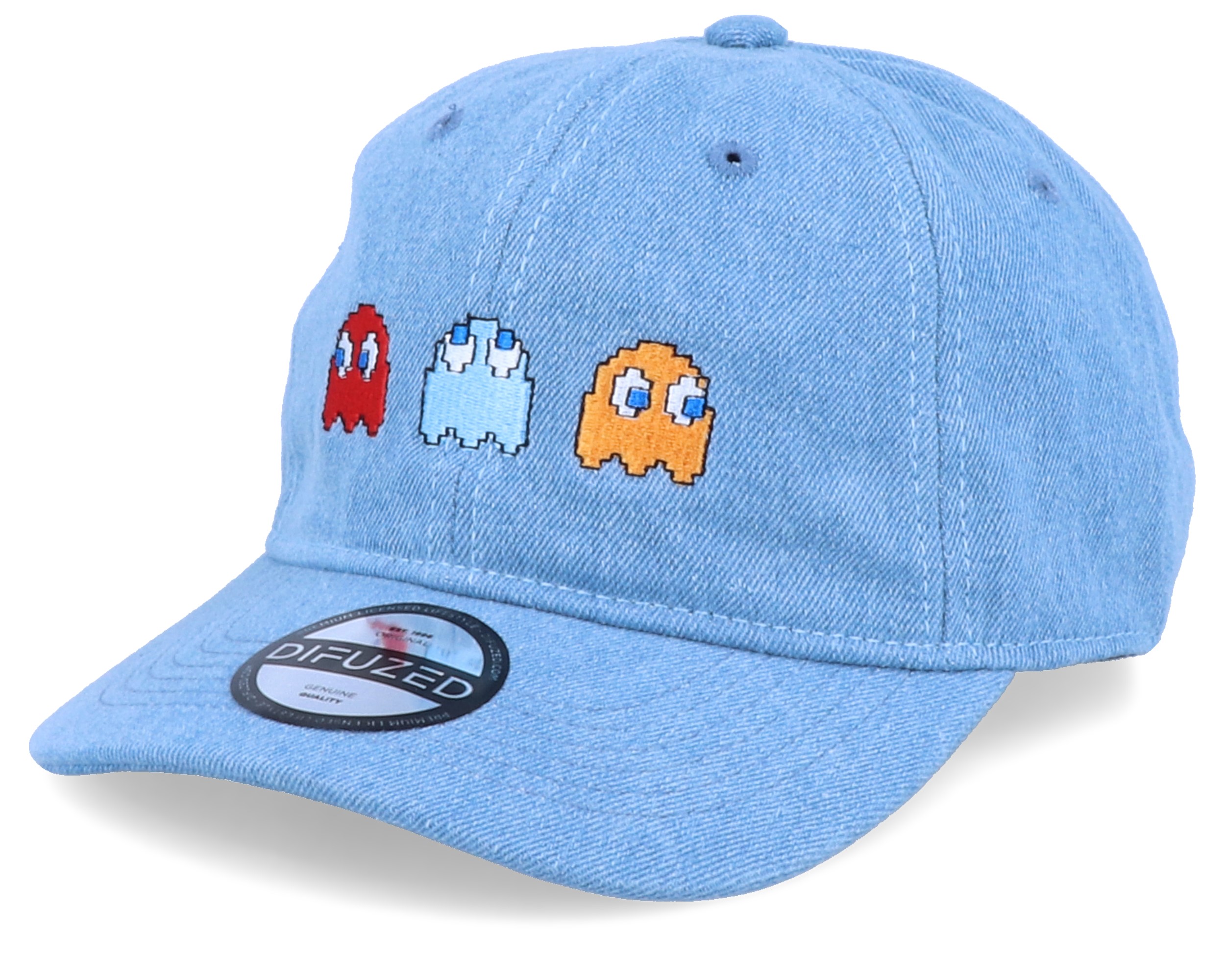 Pac-Man Stone Washed Blue Denim Adjustable - Difuzed caps ...