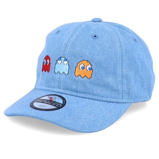 Pac-Man Stone Washed Blue Denim Adjustable - Difuzed caps ...
