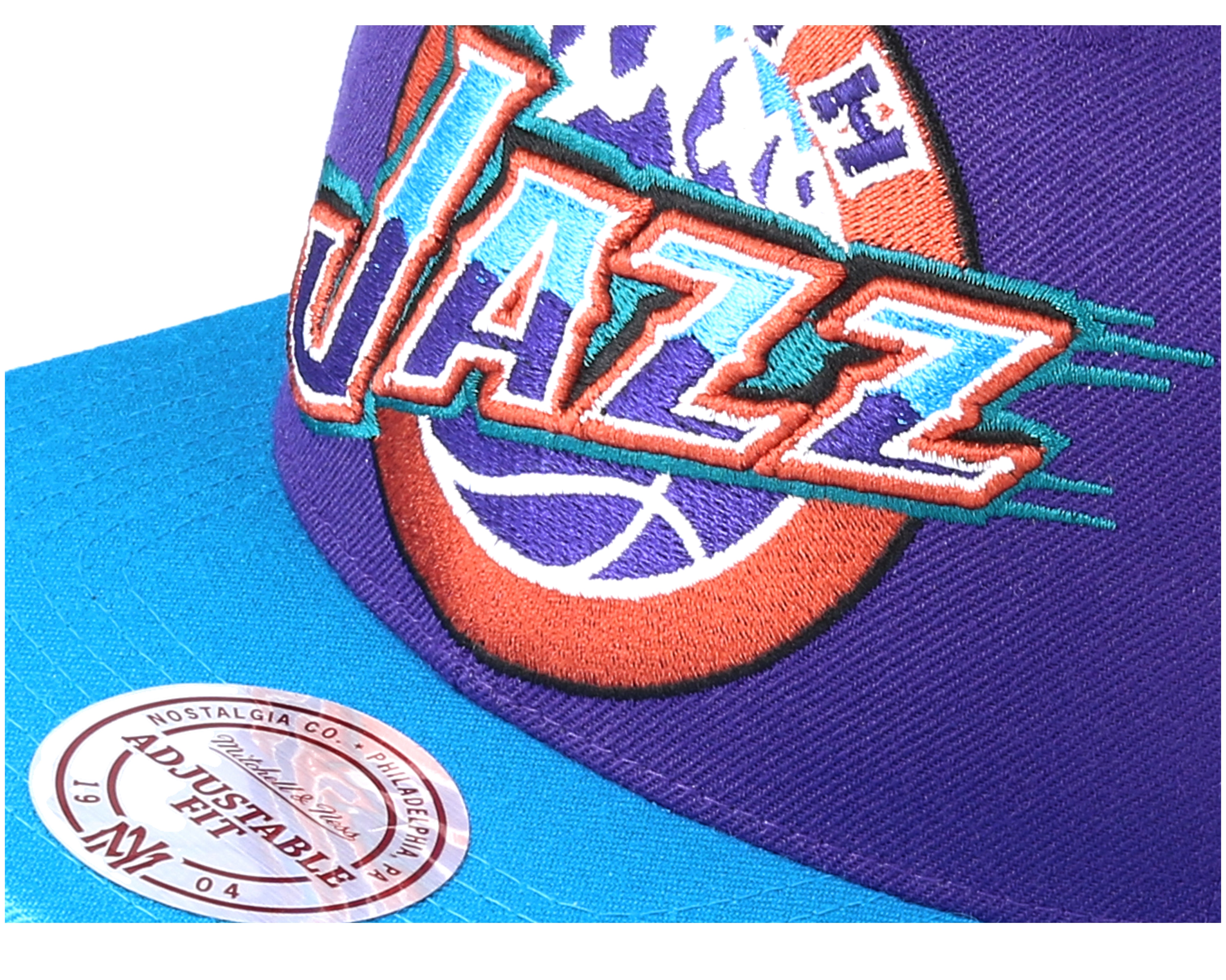 Utah Jazz XL Logo 2 Tone Blue/Purple Snapback - Mitchell & Ness caps ...
