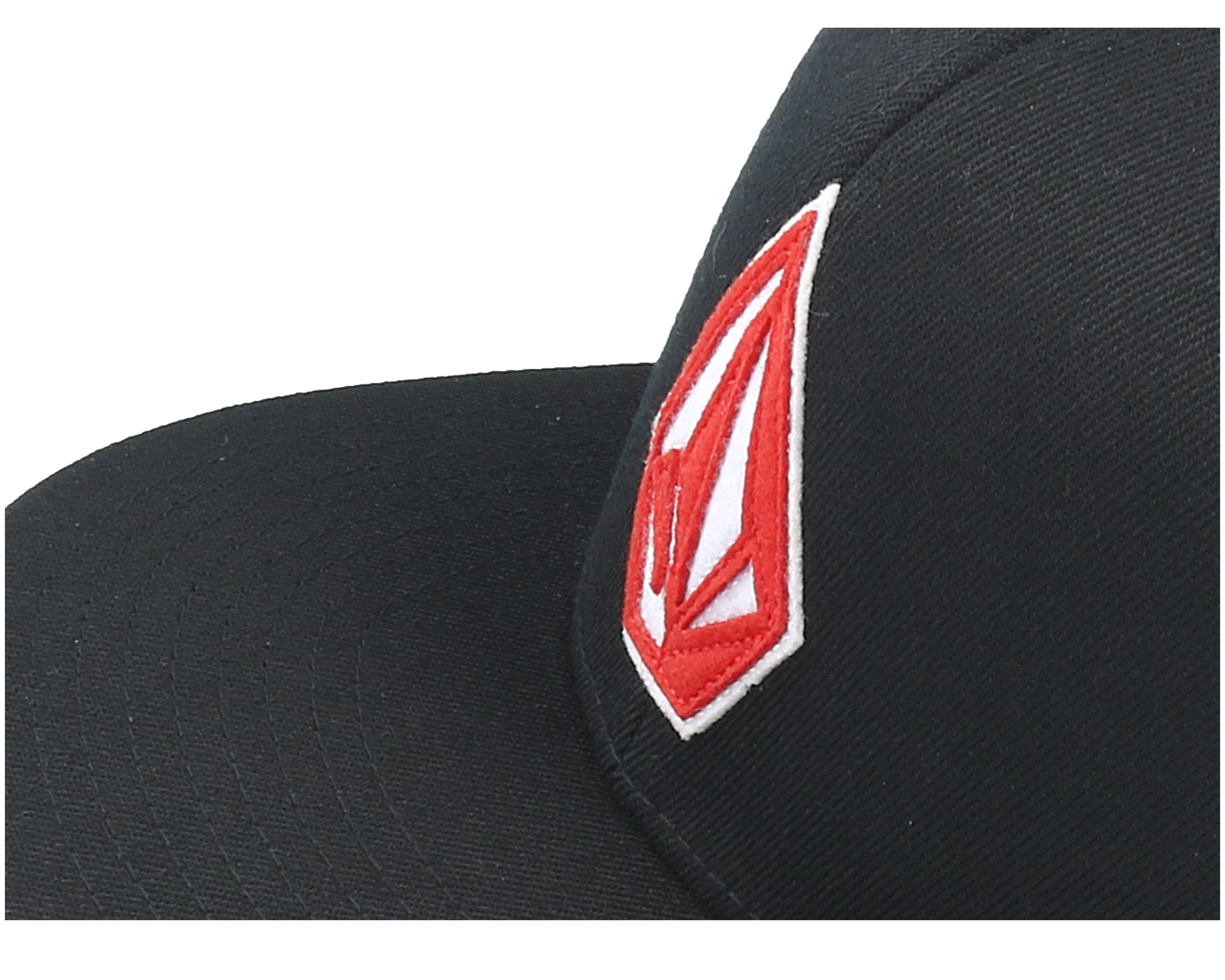 Volcom Stone Stack Heather Black/Red Fitted - Volcom caps ...