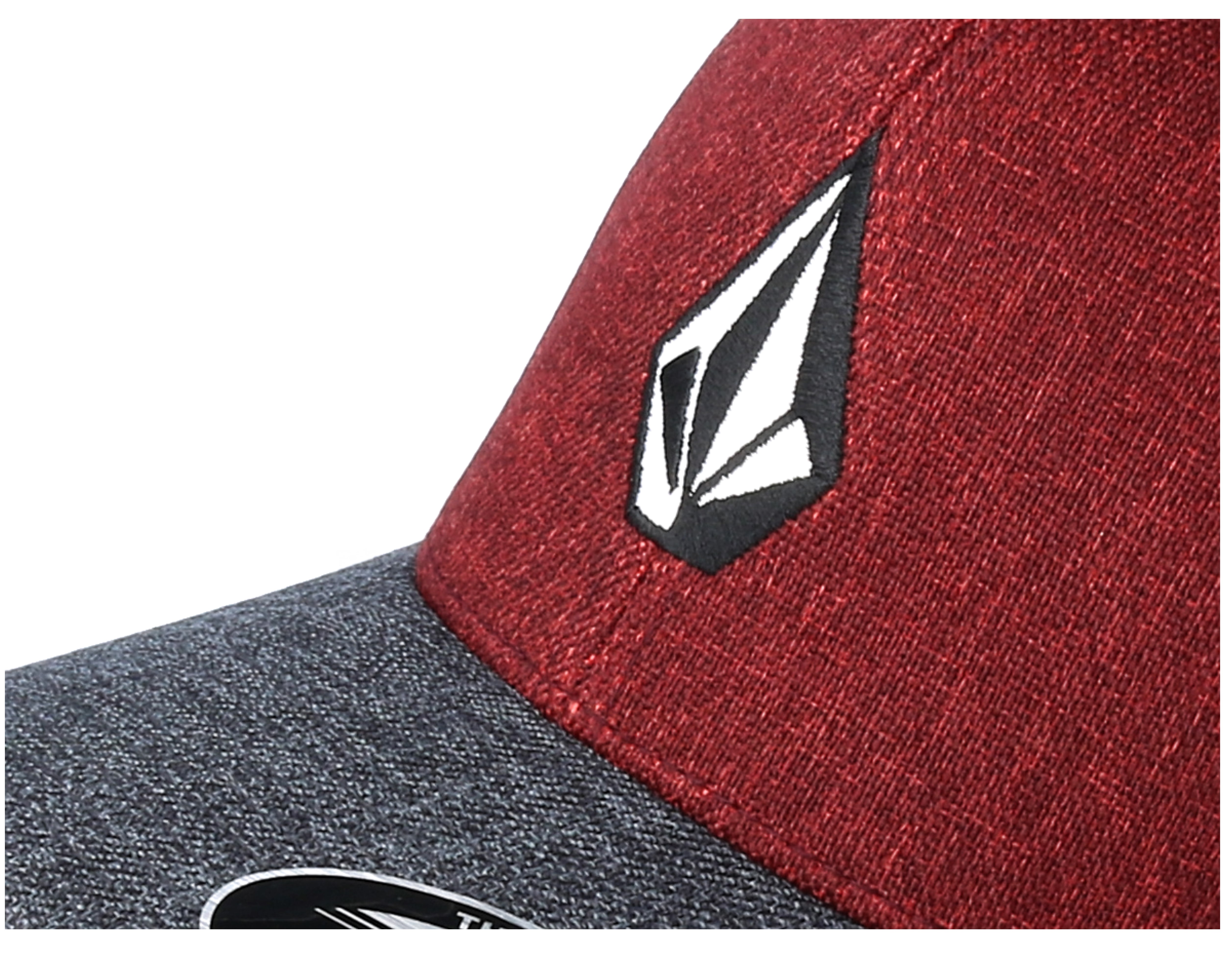 Full Stone Heather Red/Grey Flexfit - Volcom caps - Hatstoreworld.com