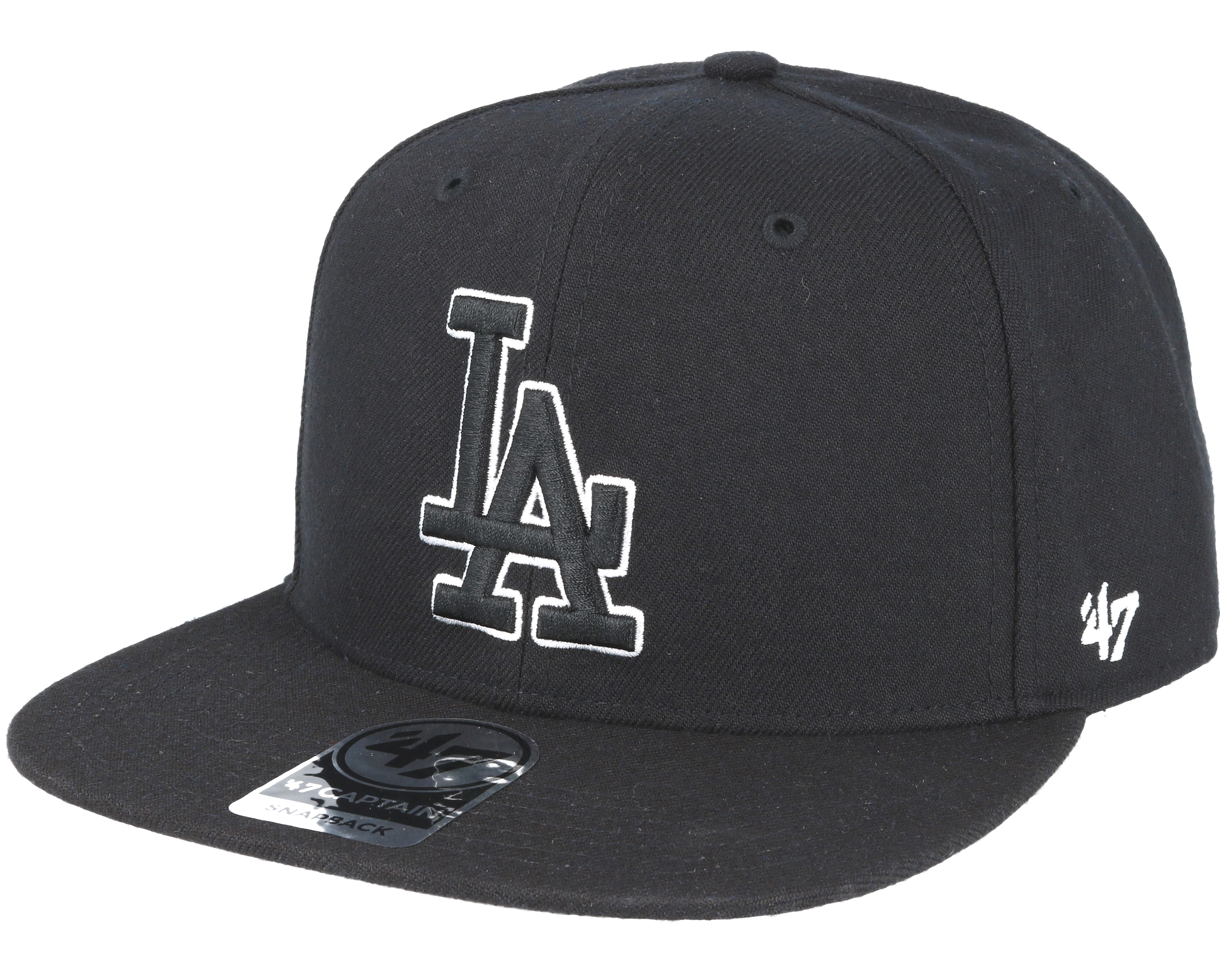 Los Angeles Dodgers Sure Shot `47 Captain Black Snapback - 47 Brand ...