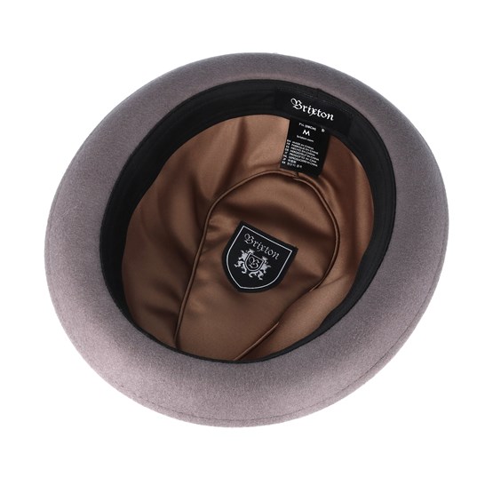 Gain Grey/Gold Fedora - Brixton hats - Hatstoreworld.com