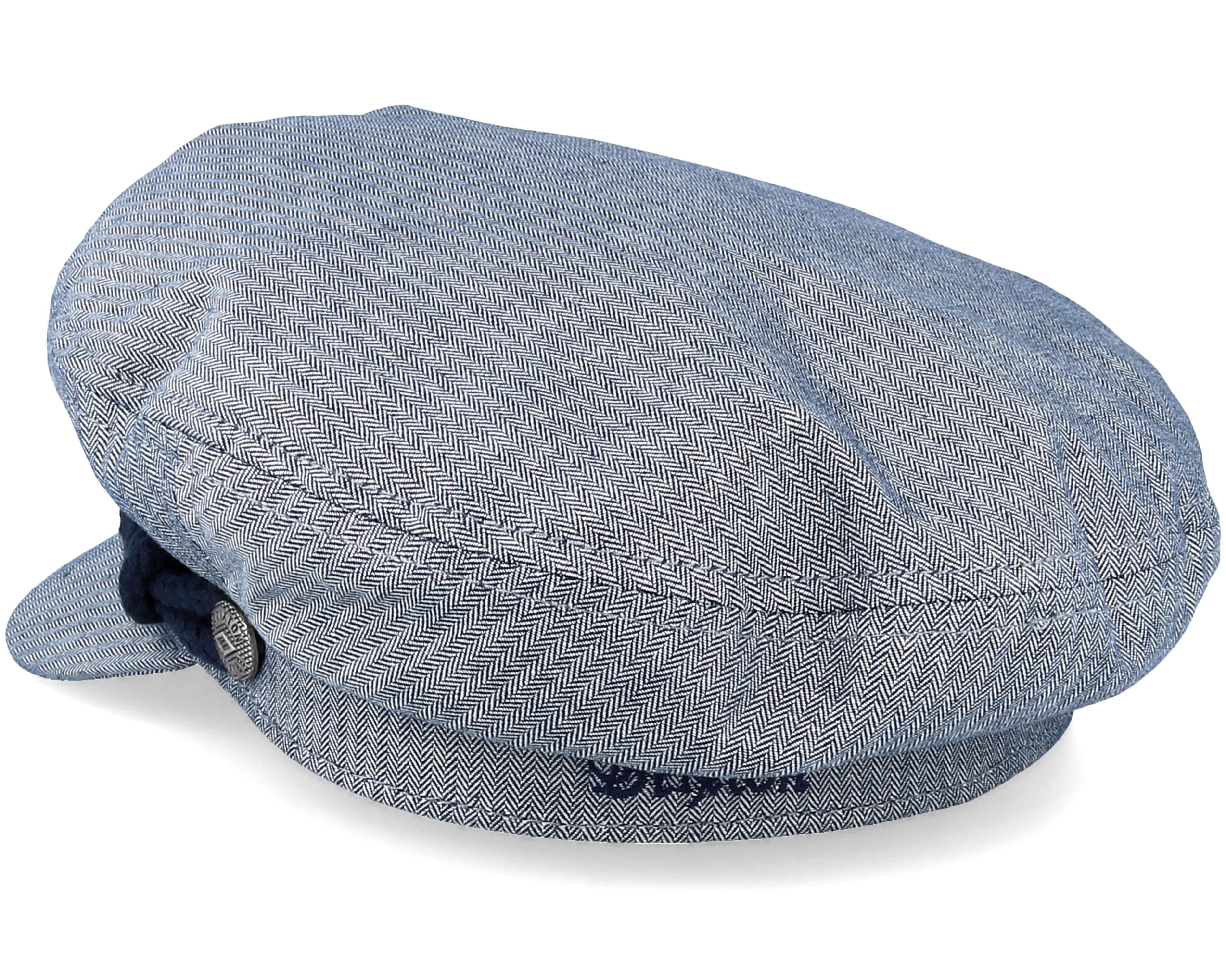 Fiddler Smoke Blue Flat Cap - Brixton caps - Hatstoreworld.com