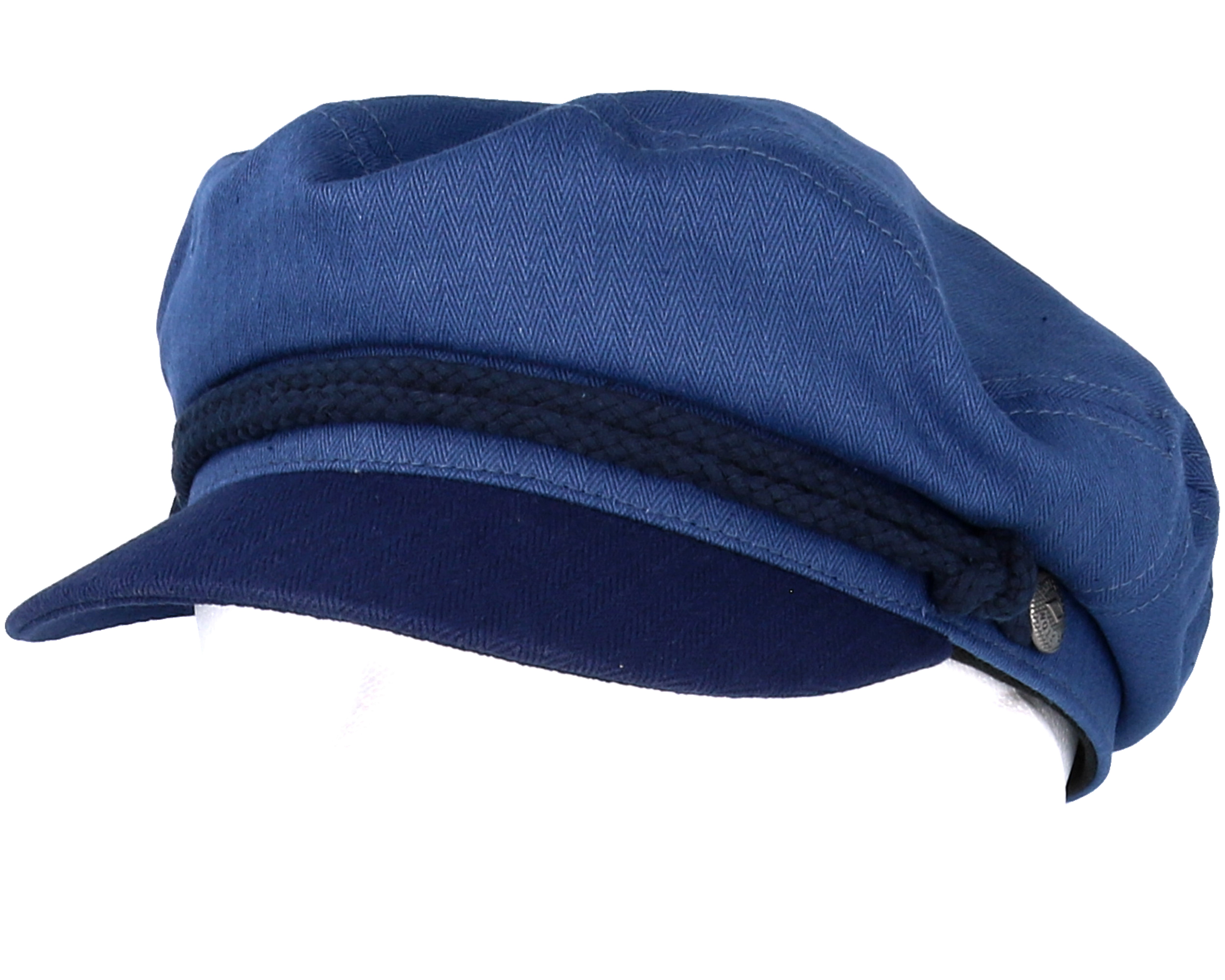 Fiddler Blue/Dark Navy Flat Cap - Brixton caps - Hatstoreworld.com