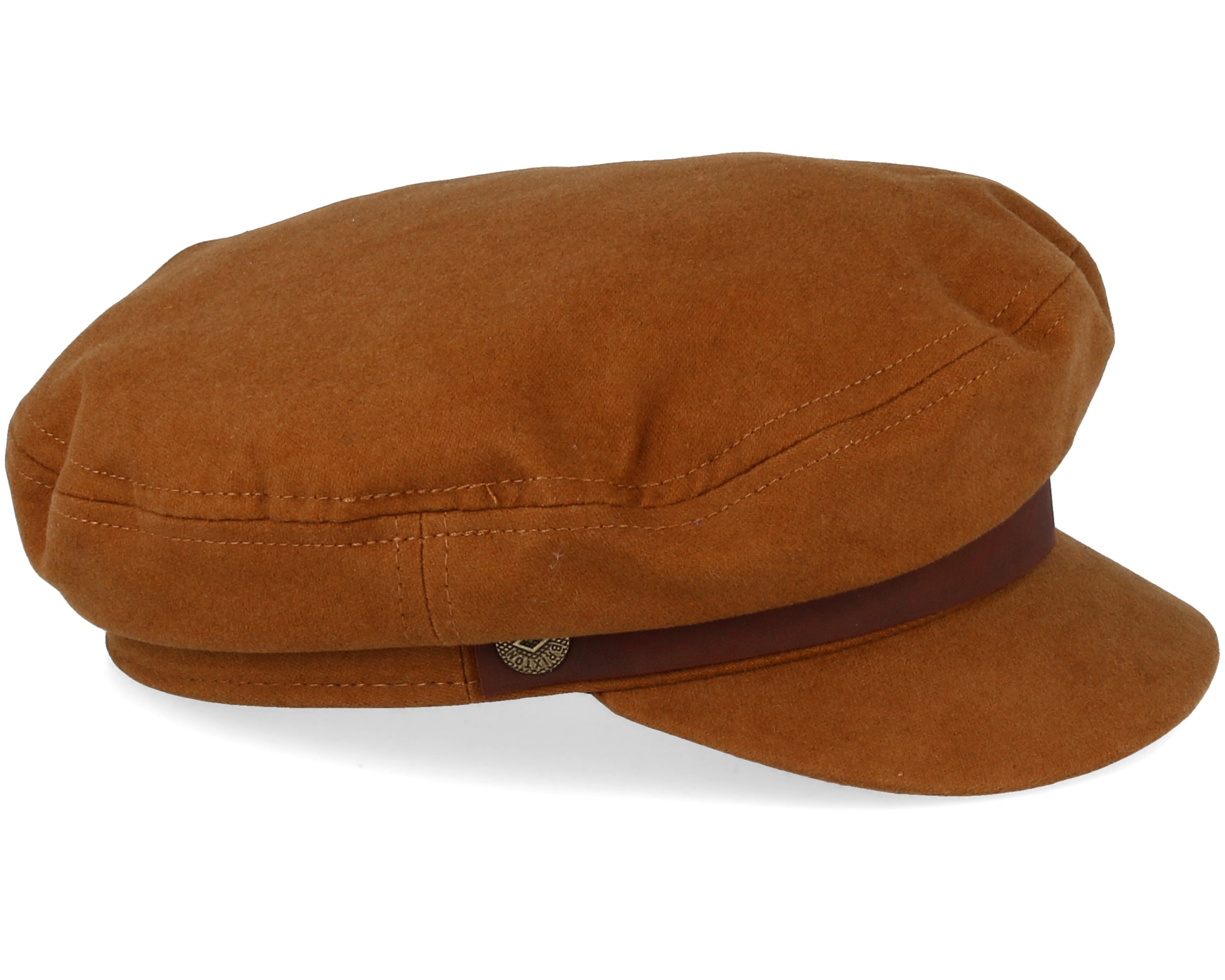 Fiddler Brown/Dark Brown Flat Cap - Brixton caps - Hatstoreworld.com