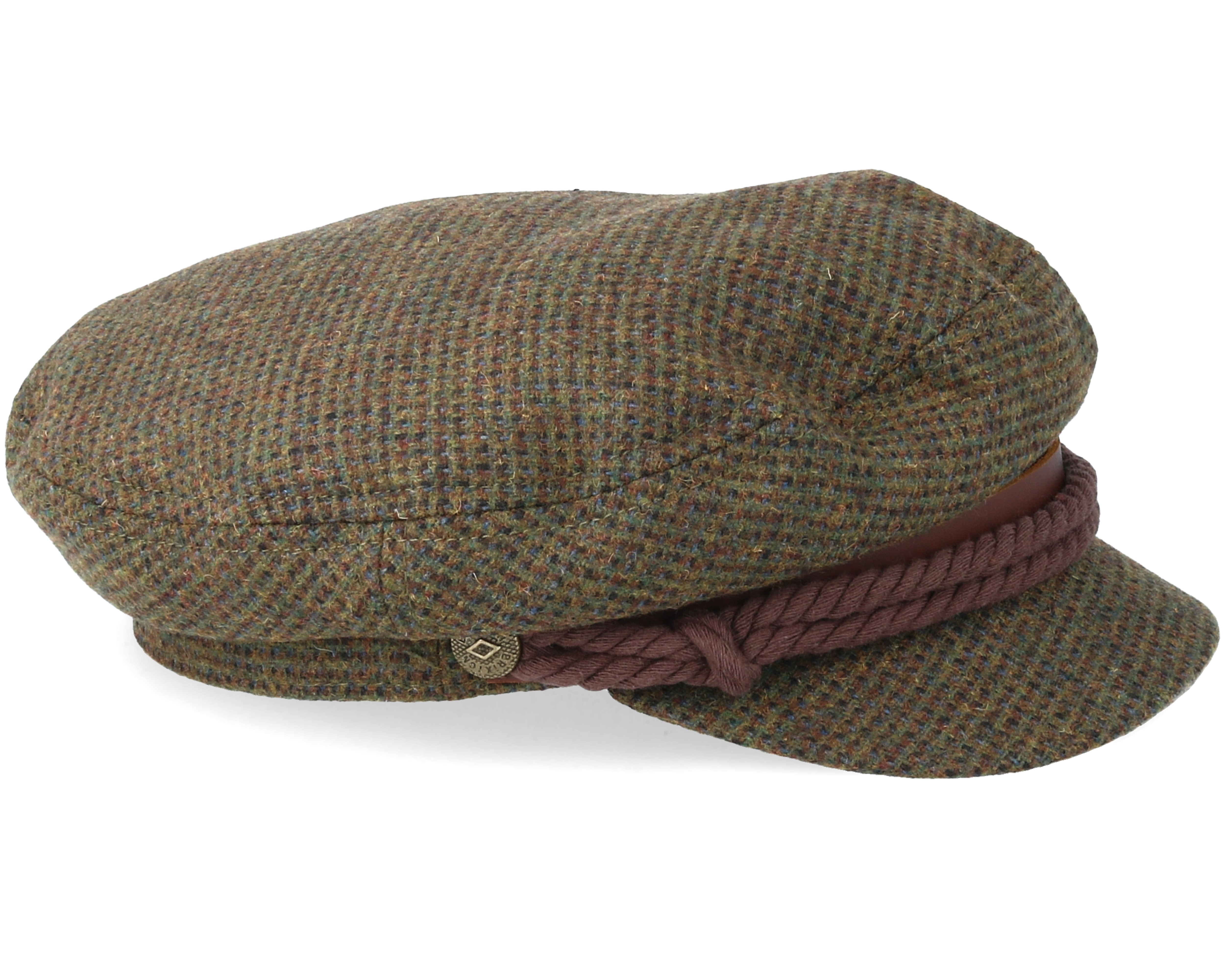 Fiddler Moss/Brown Flat Cap - Brixton caps - Hatstoreworld.com
