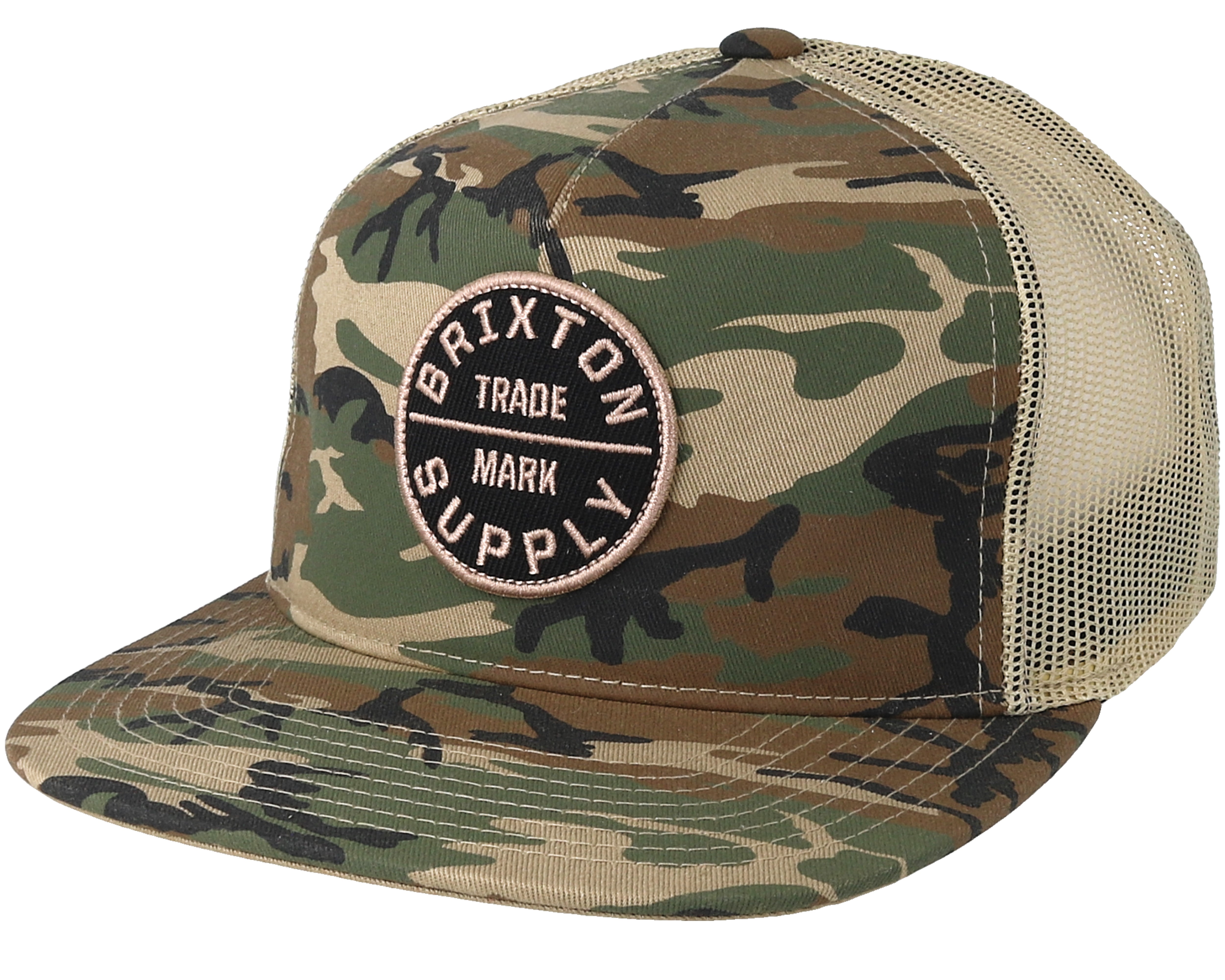 Oath III Mesh Camo Trucker - Brixton caps - Hatstoreworld.com
