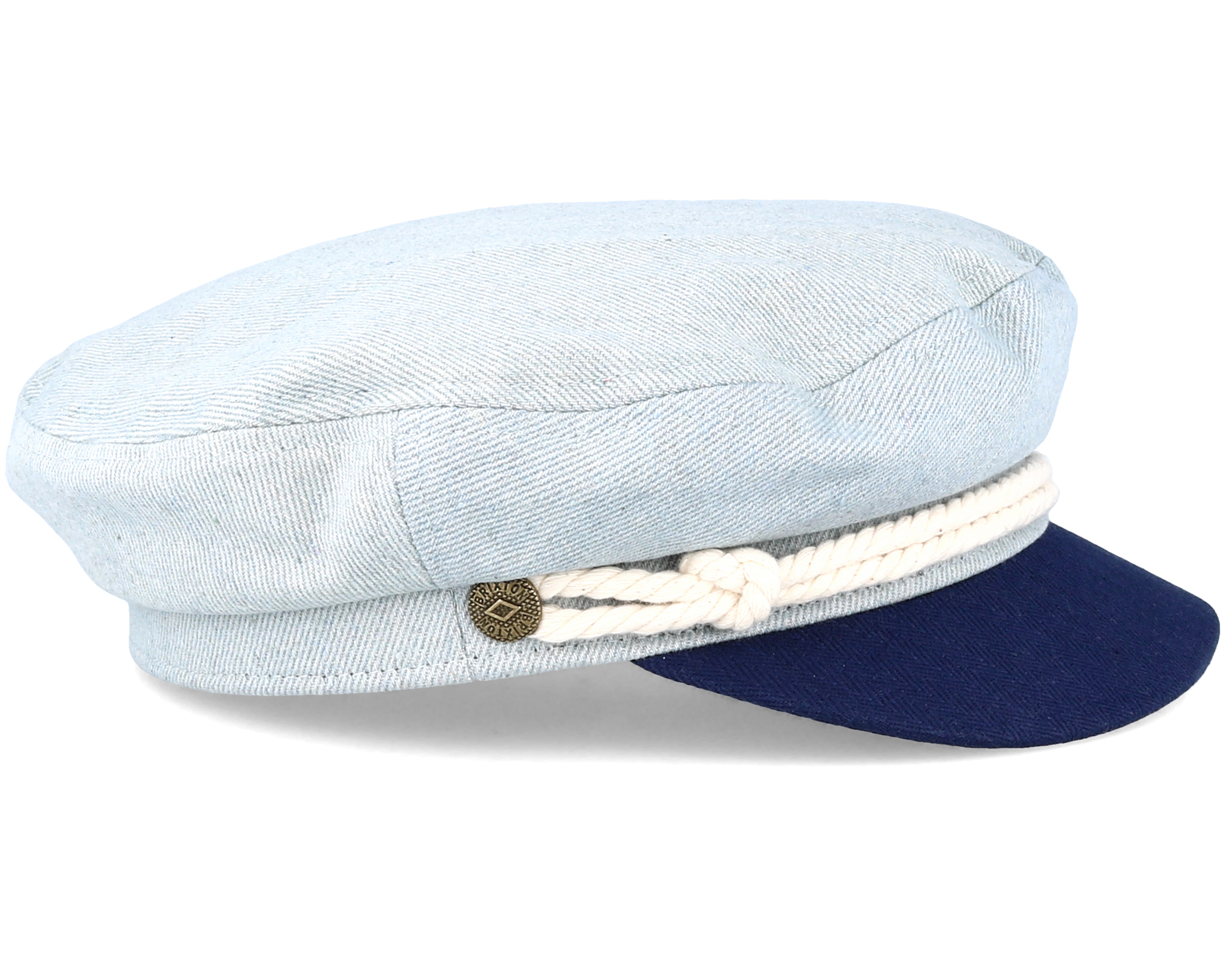 Fiddler Denim/Navy Flat Cap - Brixton caps - Hatstoreworld.com