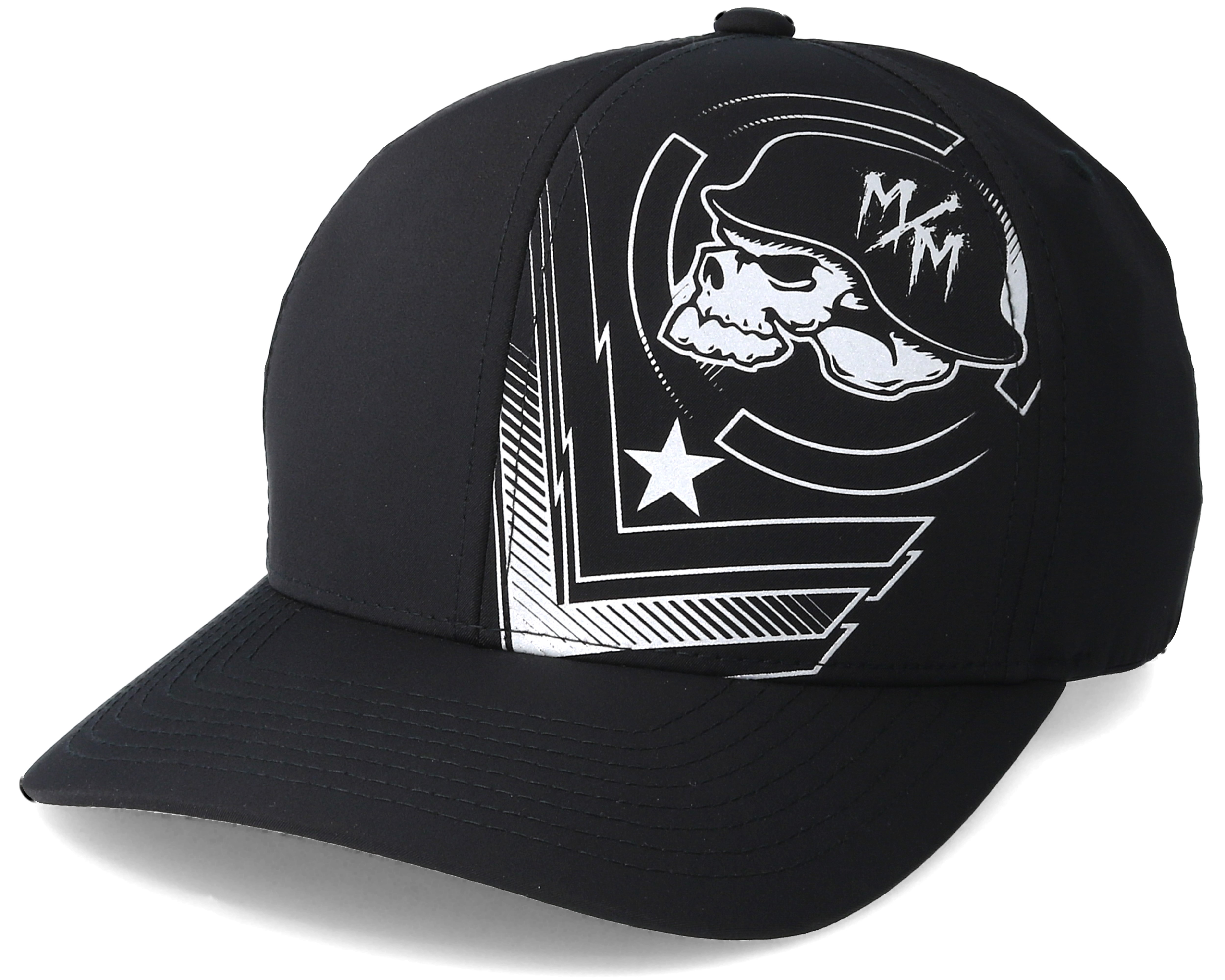 Far out Curved Black Flexfit - Metal Mulisha caps - Hatstoreworld.com