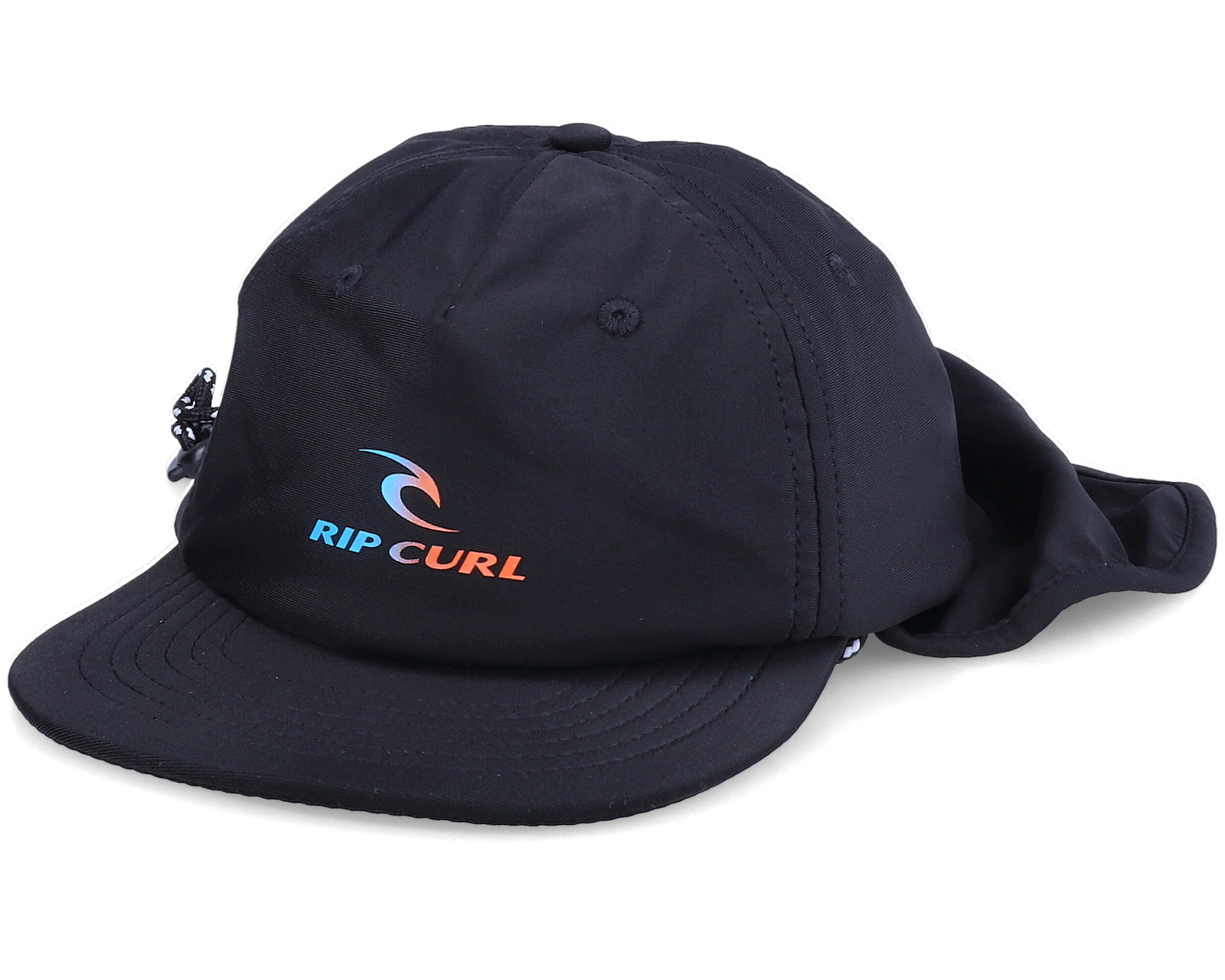 Kids Beach Cap Black Ear Flap - Rip Curl caps - Hatstoreworld.com