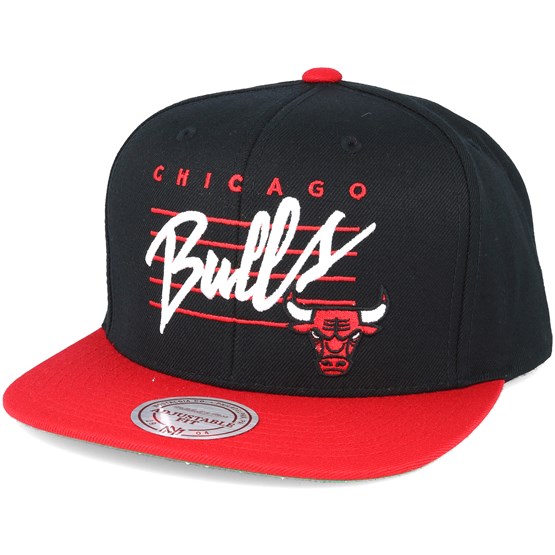 Chicago Bulls Cursive Script Logo Black Snapback - Mitchell & Ness caps ...