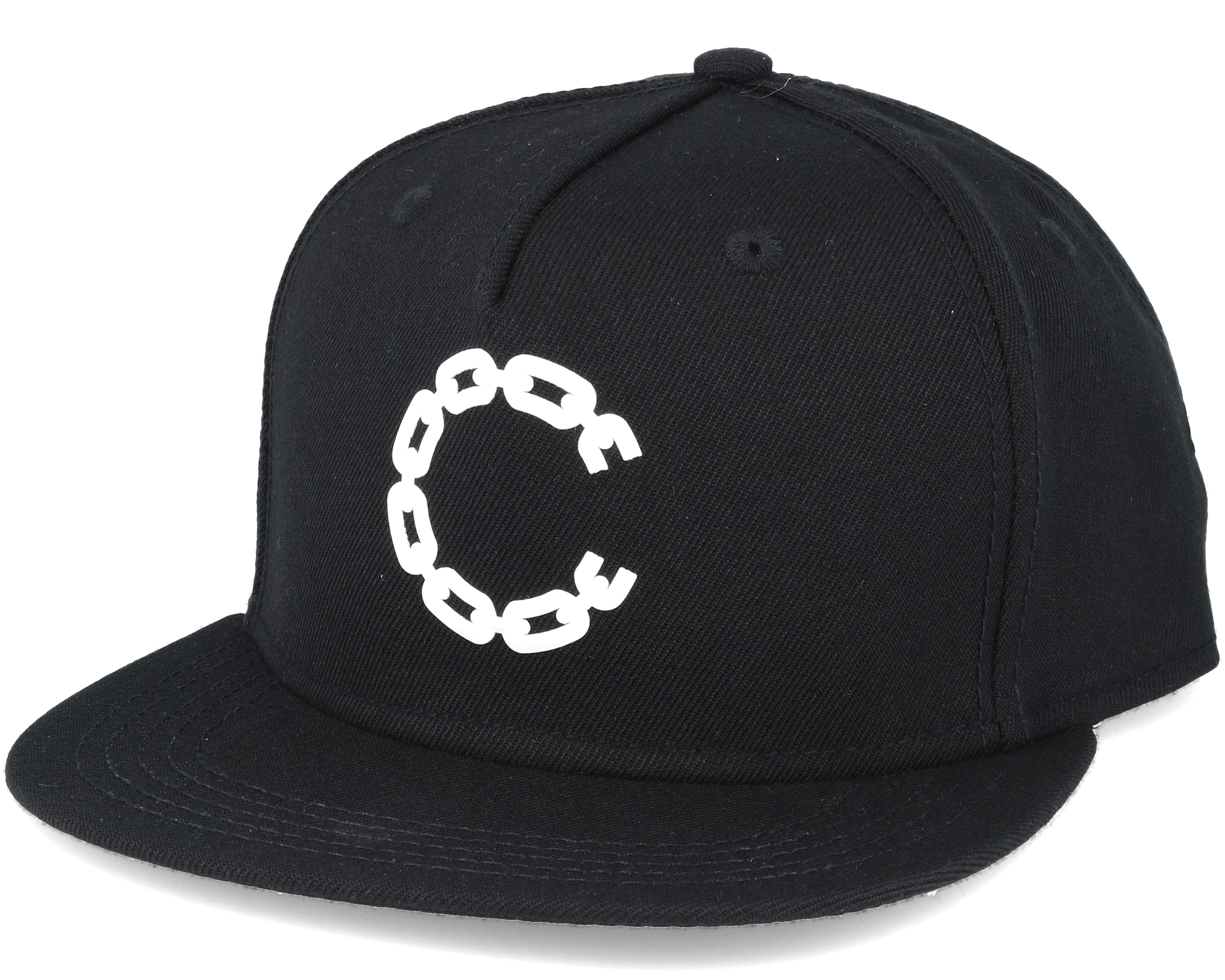 Chain C Black Snapback - Crooks & Castles caps - Hatstoreworld.com