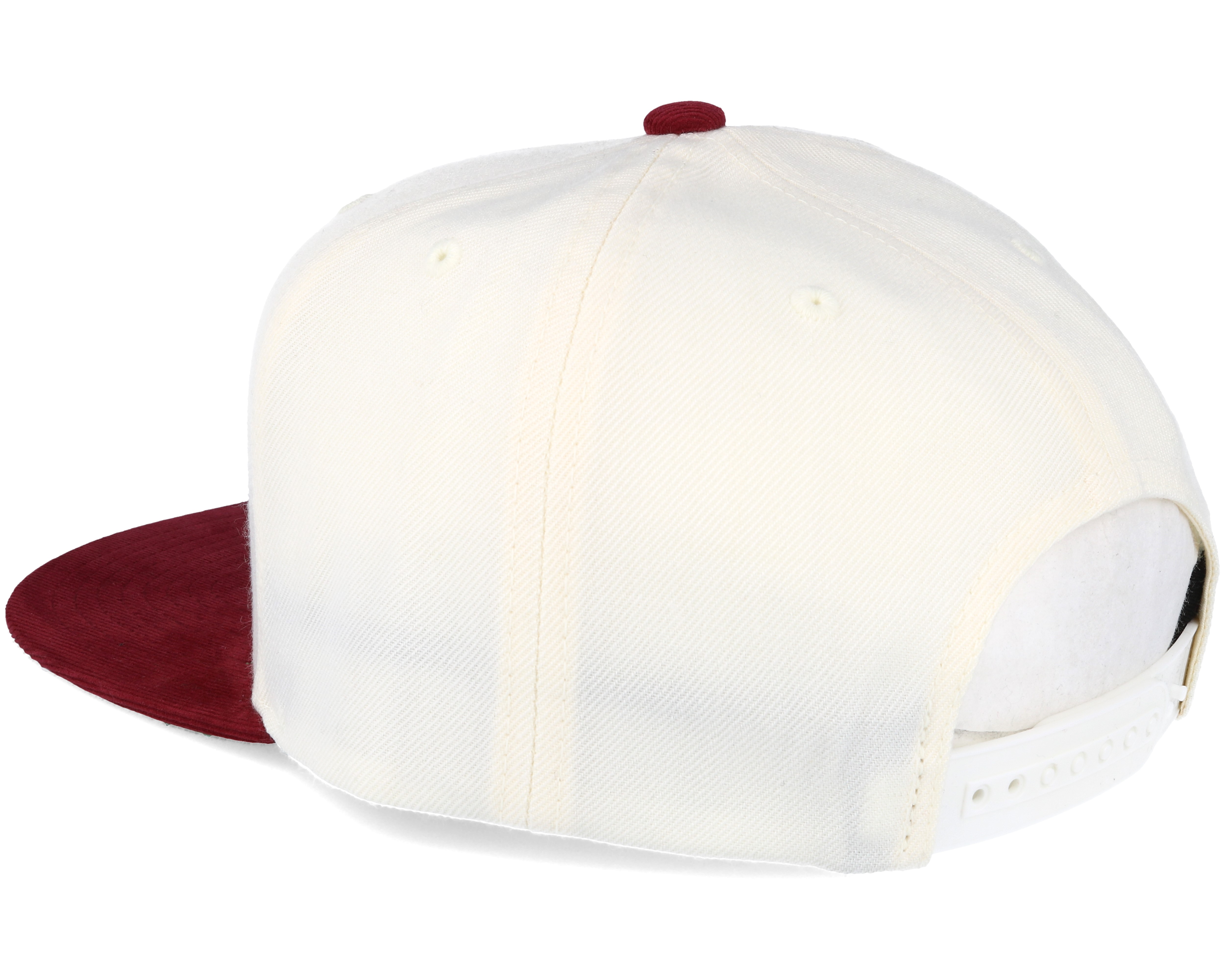 Wheeler White/Burgundy Snapback - Brixton caps - Hatstoreworld.com