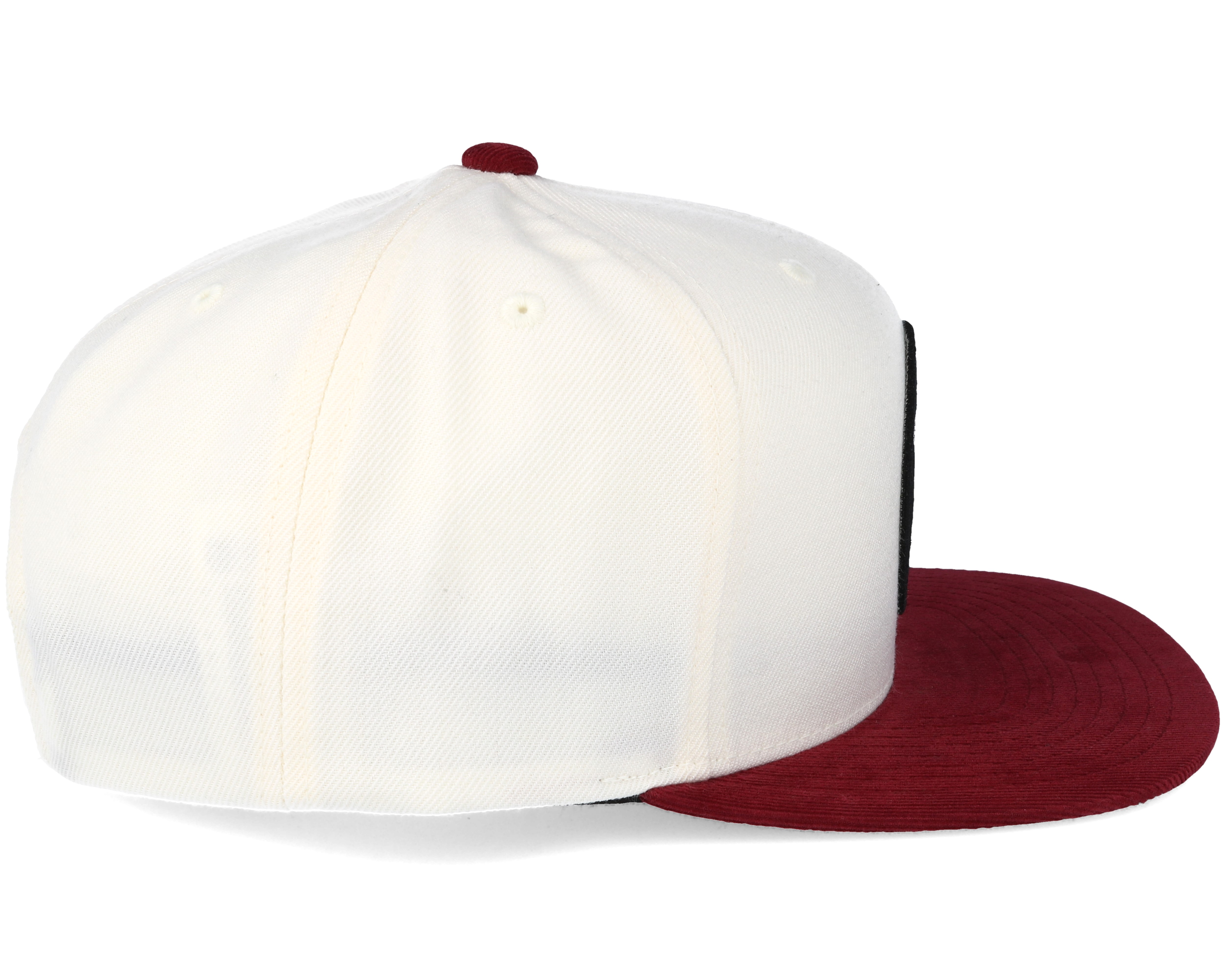 Wheeler White/Burgundy Snapback - Brixton caps - Hatstoreworld.com