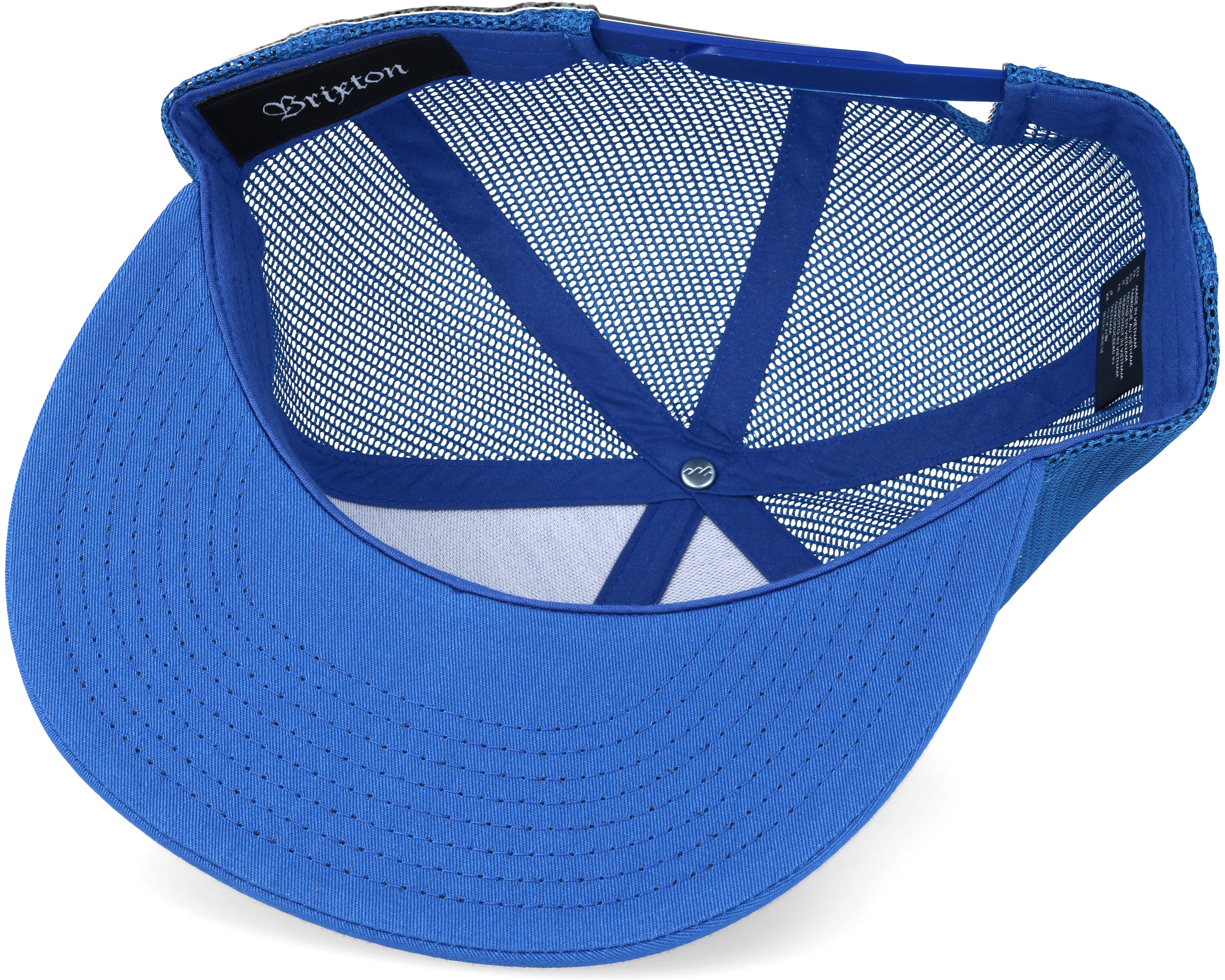 Wheeler Mesh Blue Trucker Snapback - Brixton caps - Hatstoreworld.com