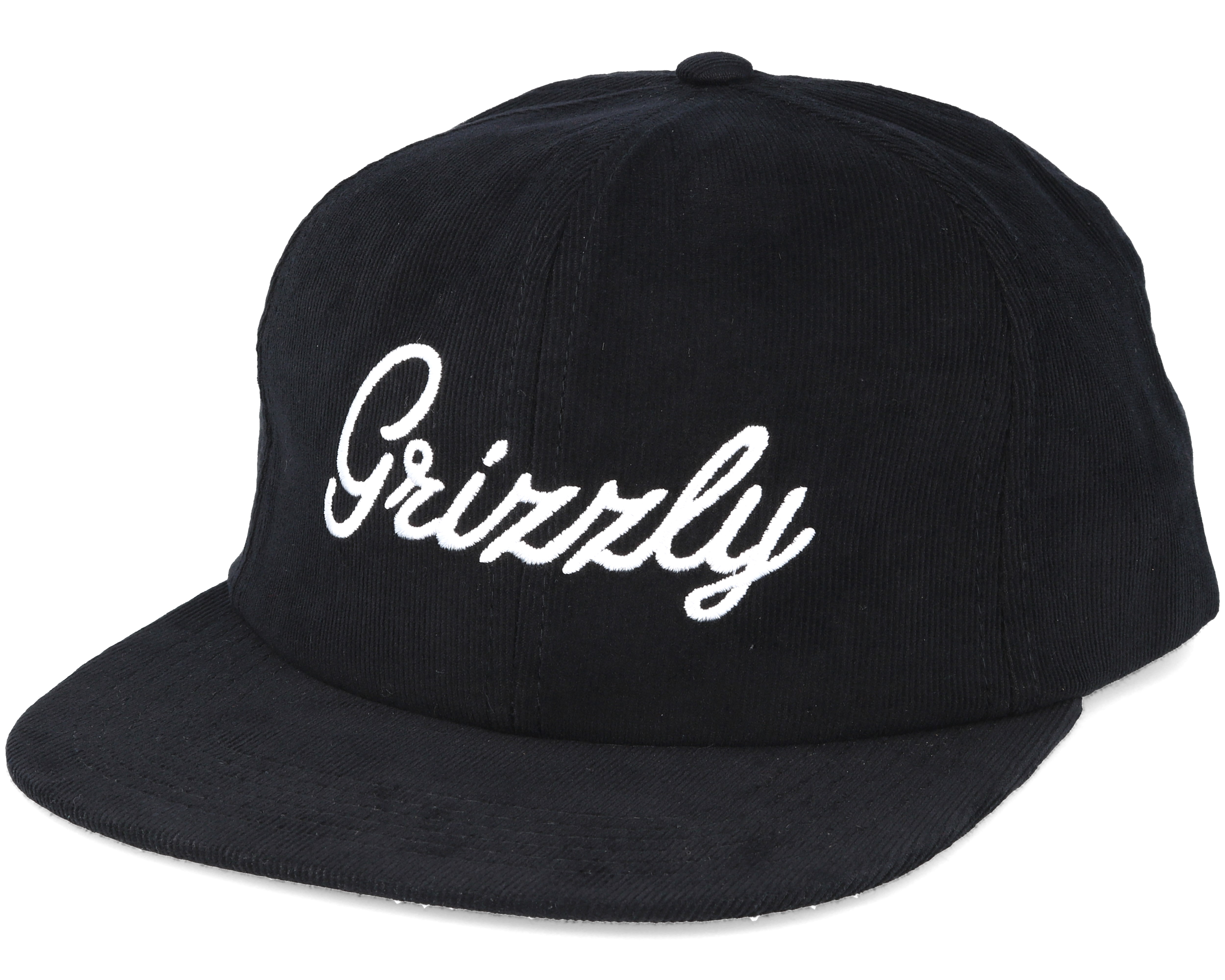 Cursive Strapback Black Adjustable - Grizzly caps - Hatstoreworld.com
