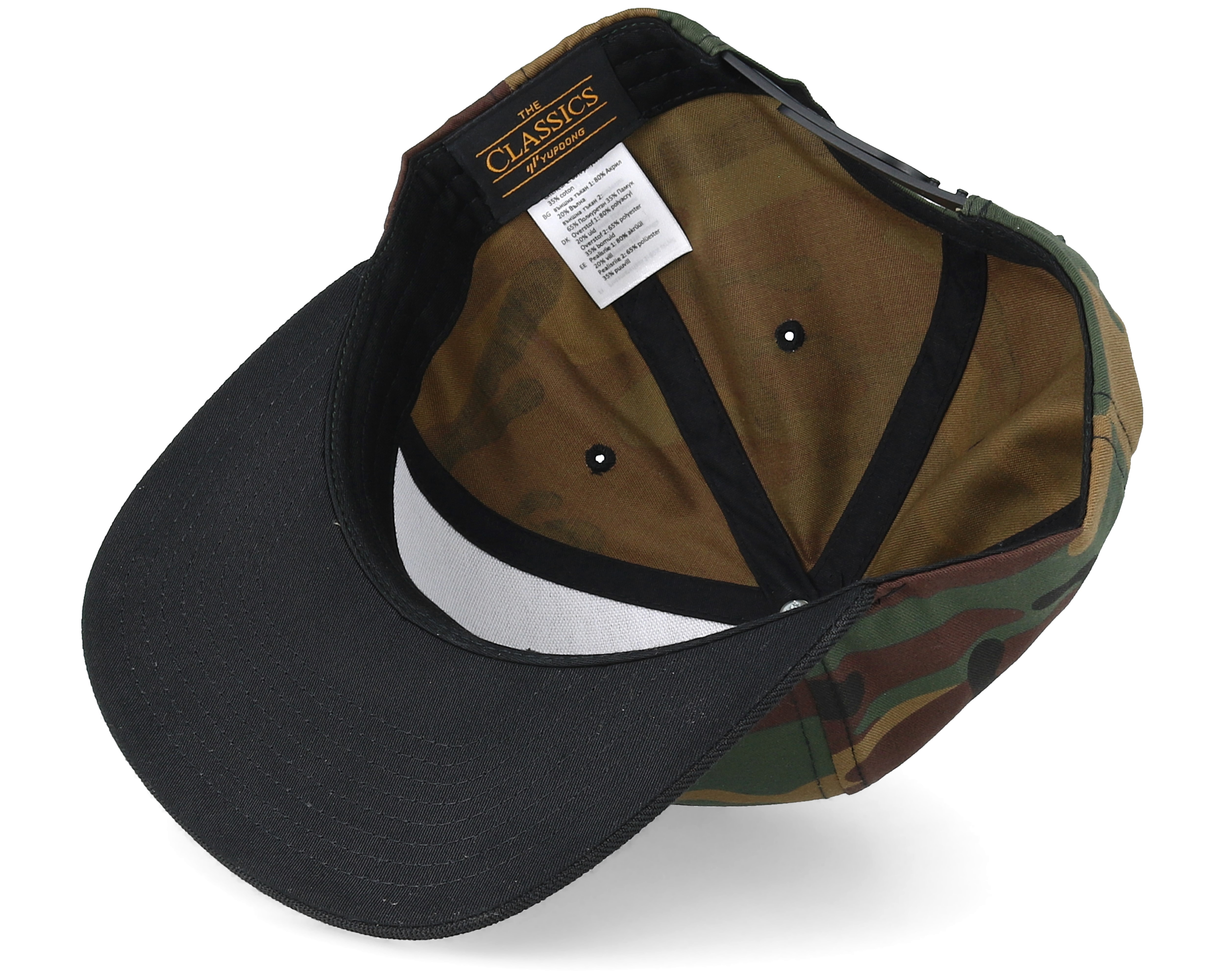 Camo/Black Snapback - Yupoong caps - Hatstoreworld.com