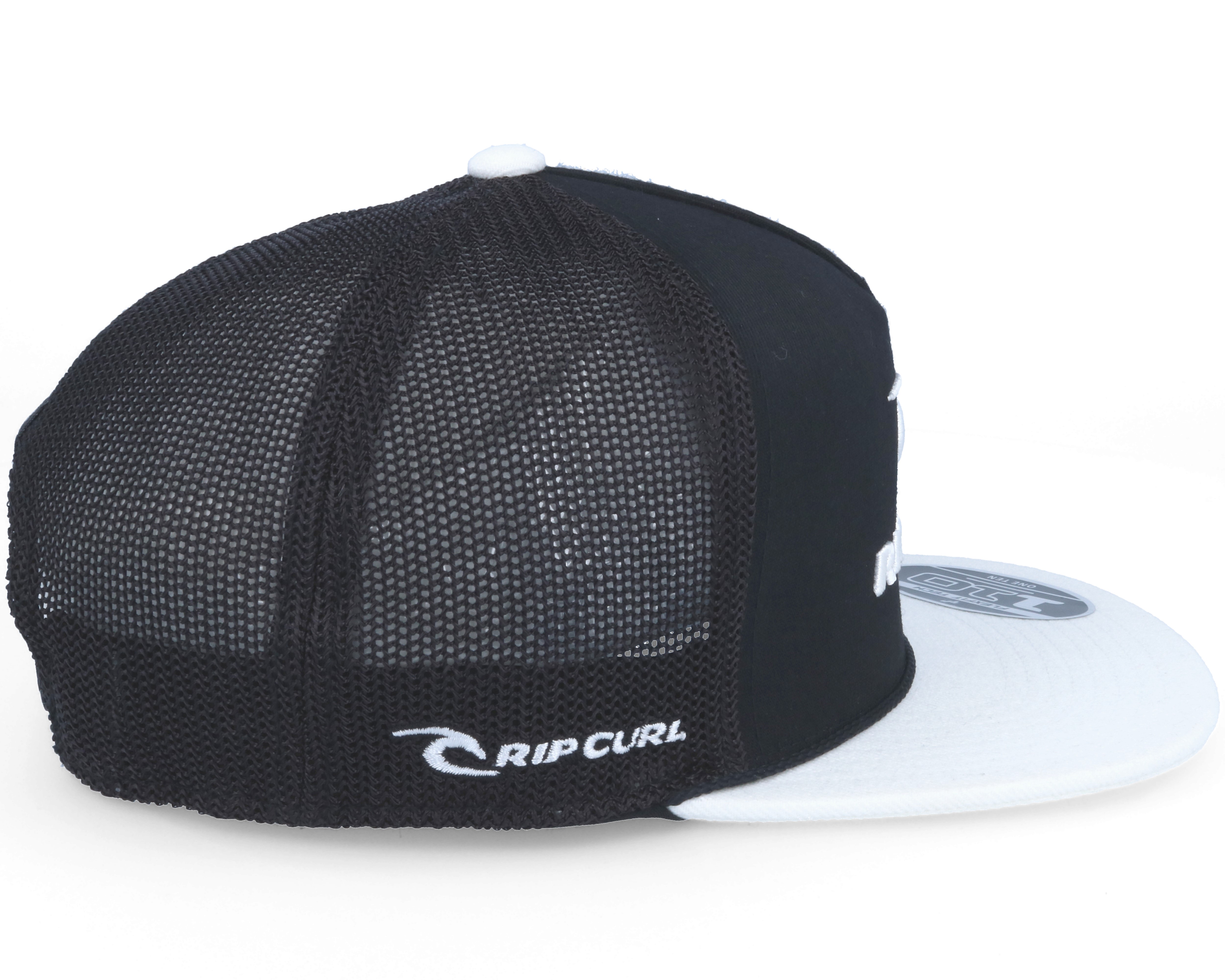 Rippy Team Flat Trucker Black/White Snapback - Rip Curl caps ...