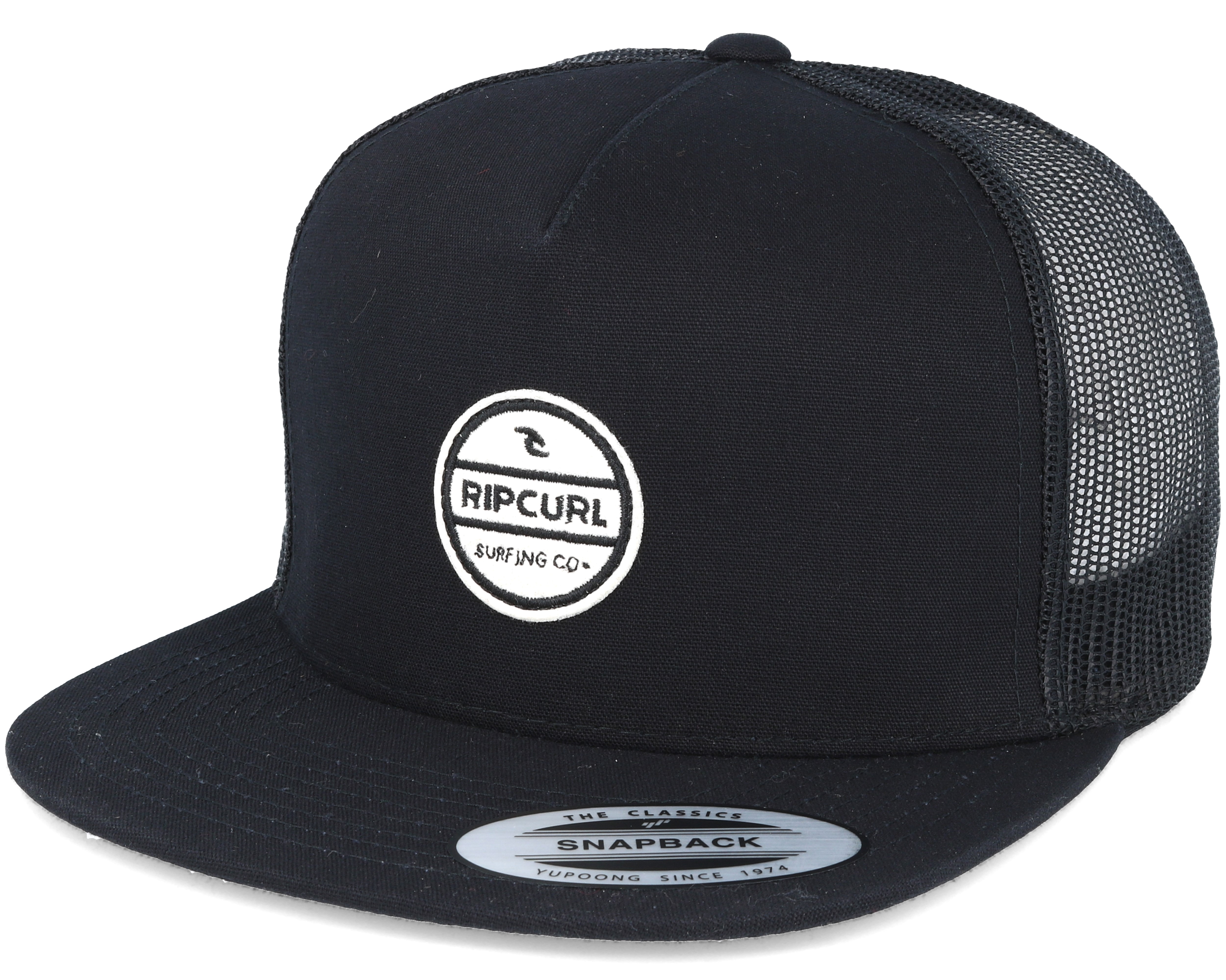 Bluff Flat Black Trucker Snapback - Rip Curl caps - Hatstoreworld.com