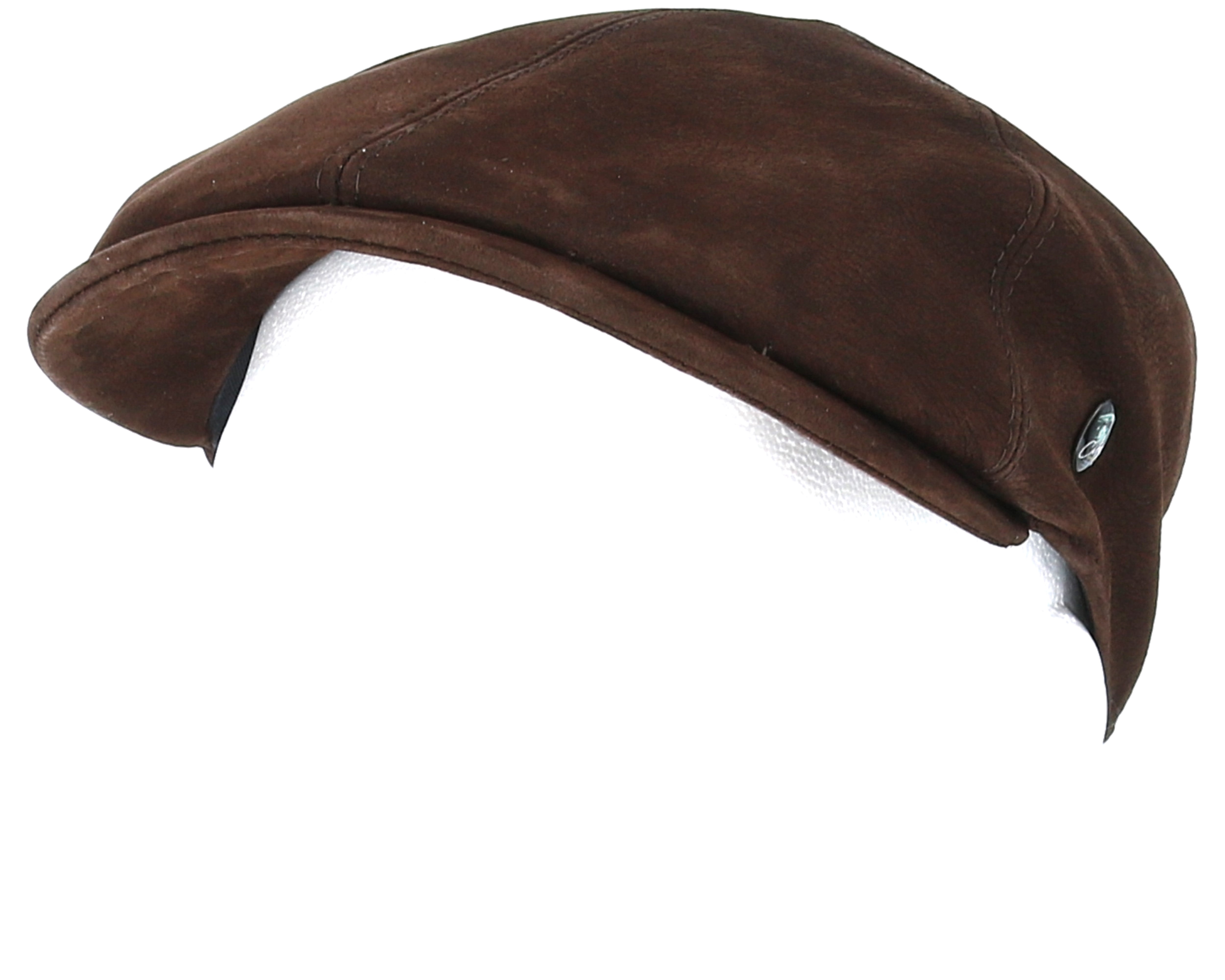 Leather Sixpence Brown Flat Cap - City Sport caps - Hatstoreworld.com