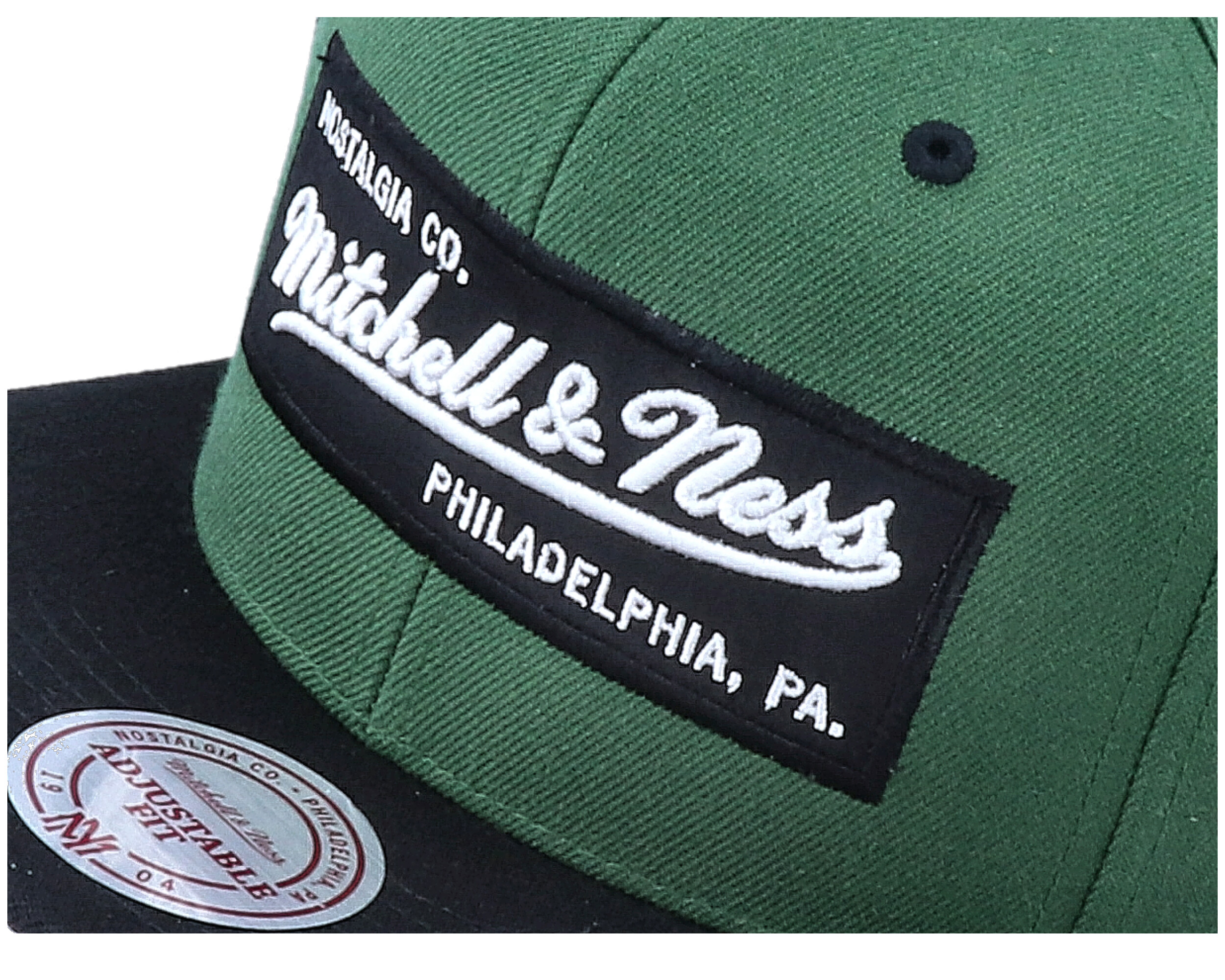2 Tone Label Olive/Black Snapback - Mitchell & Ness caps ...