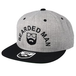 Half Circle Black Snapback - Bearded Man caps - Hatstoreworld.com