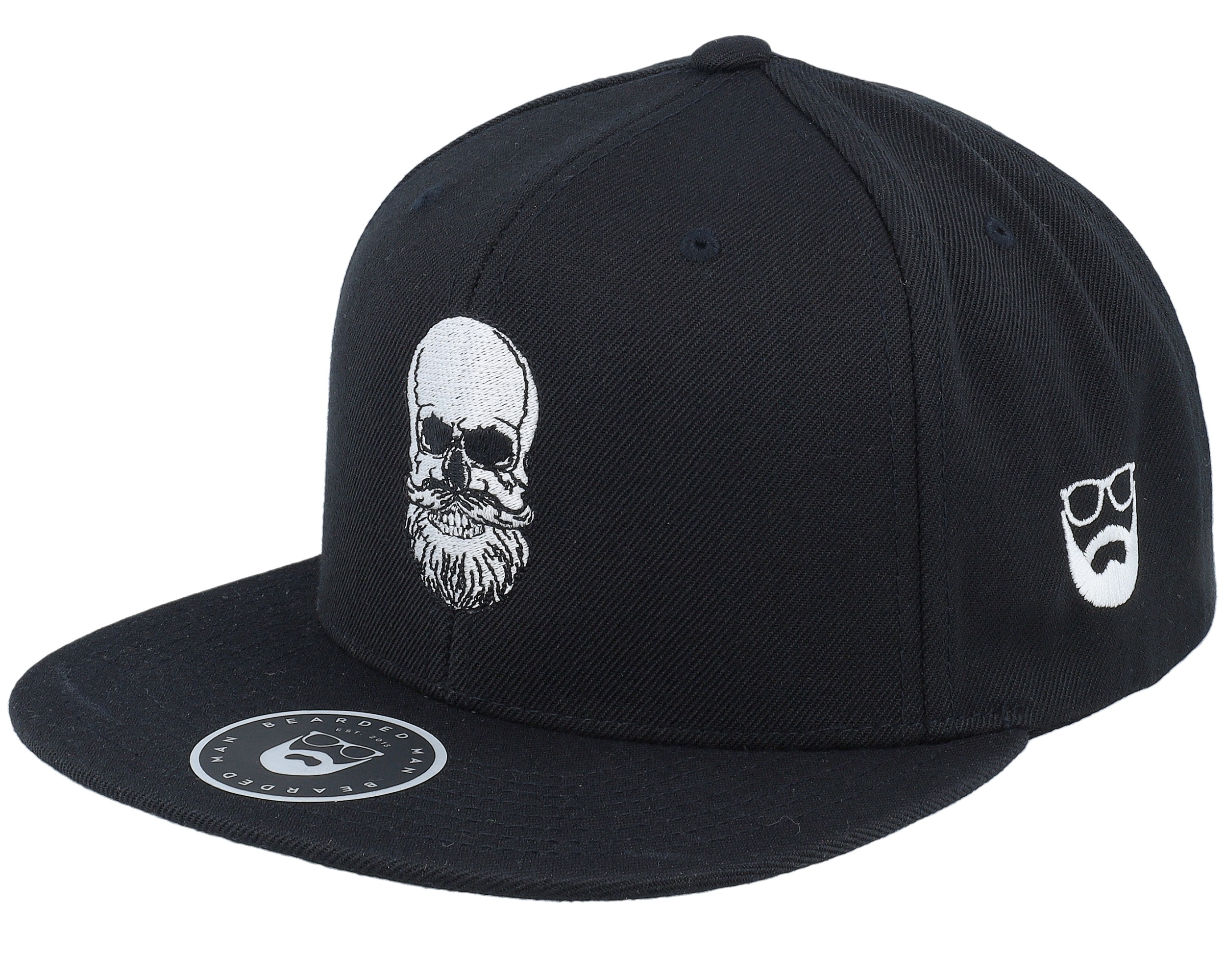 Bearded Skull Black Snapback - Bearded Man caps - Hatstoreworld.com