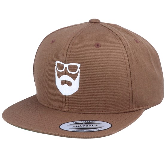 Logo Light Brown Snapback - Bearded Man caps - Hatstoreworld.com