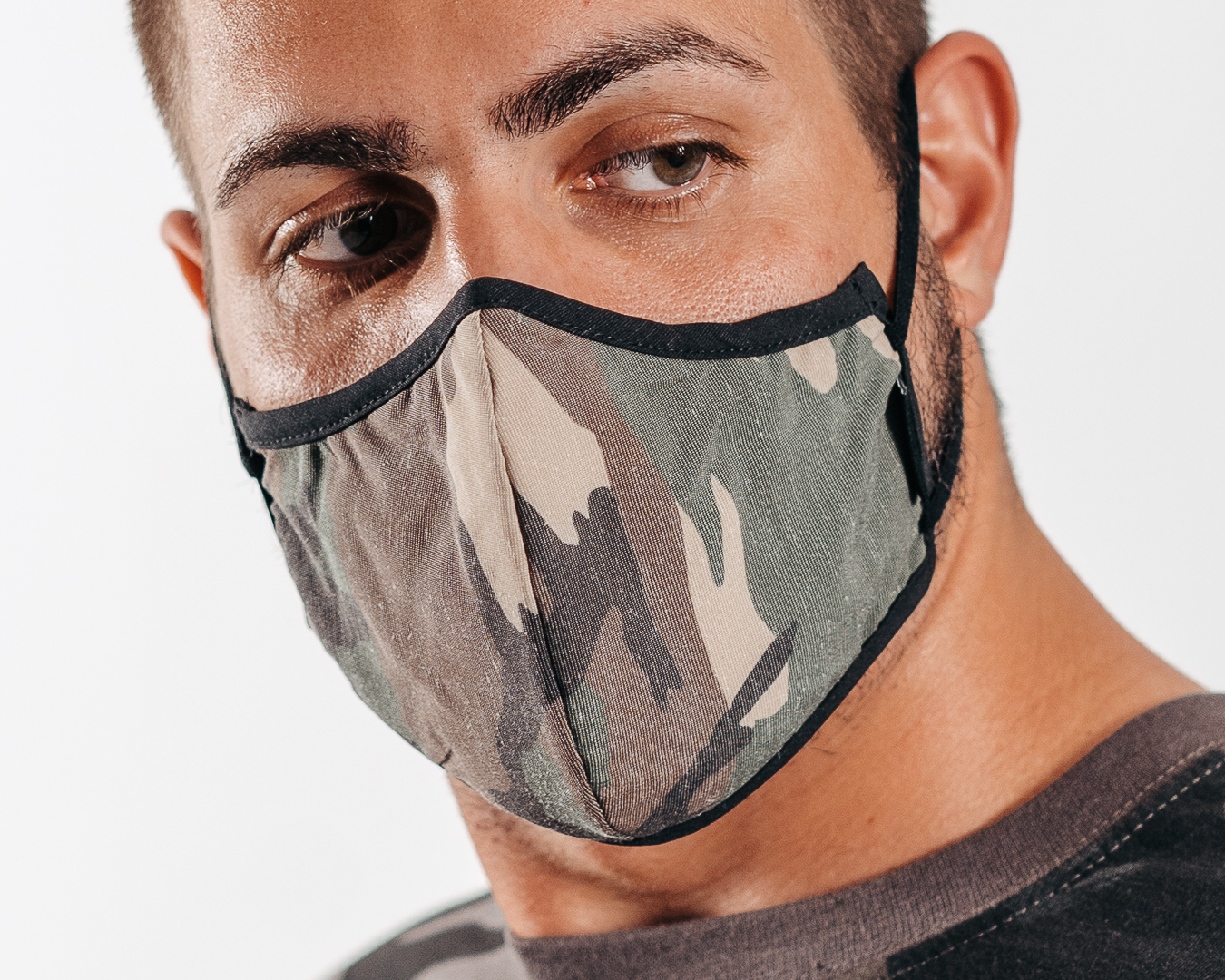 Antimicrobial Camo Face Mask - Brixton face mask | Hatstore.ie