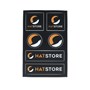 6 Stickers Logo 10x15 CM Black - Hatstore accessories - Hatstoreworld.com
