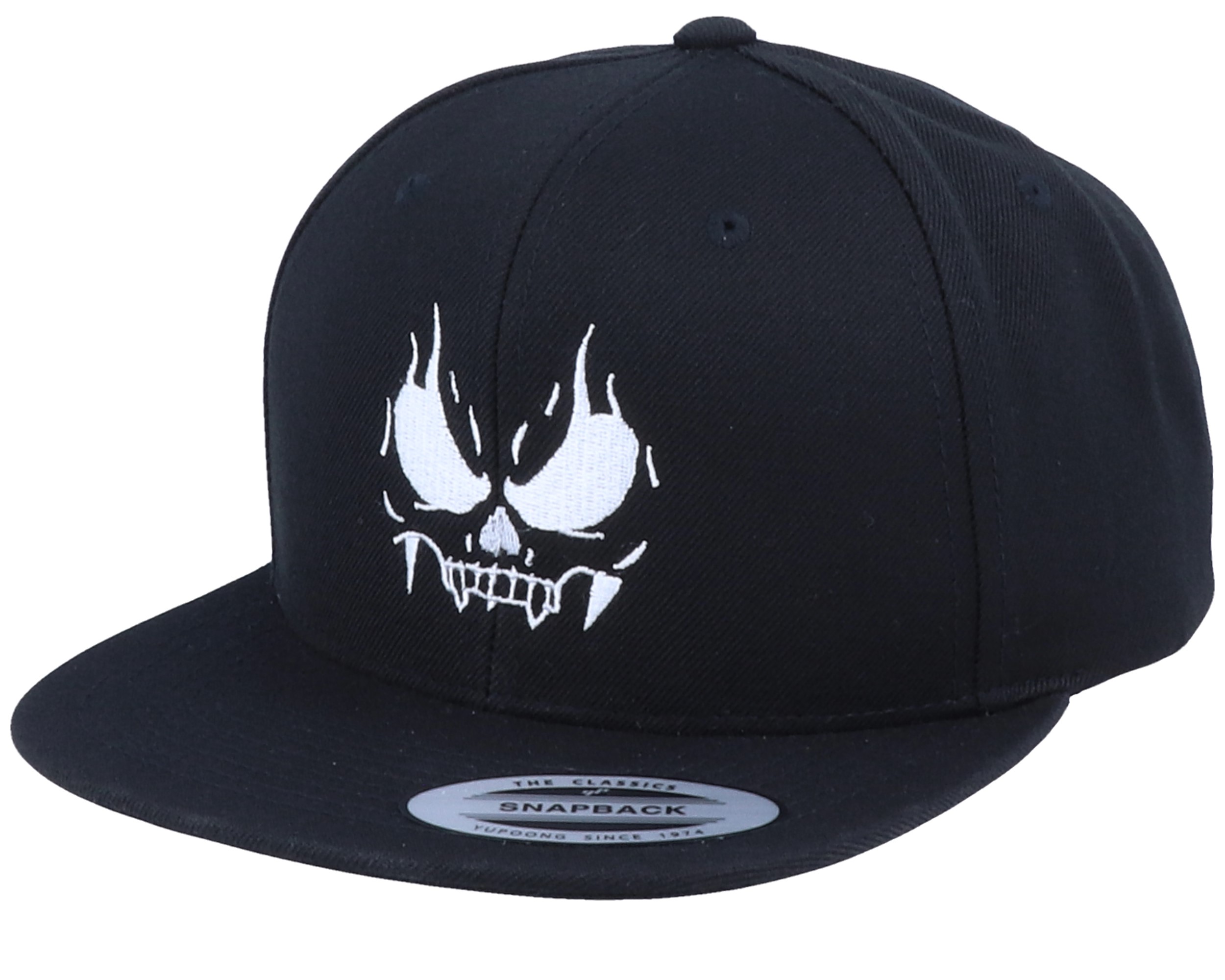Inverted Skull Jaw Black Snapback - Tattoo Collective caps ...